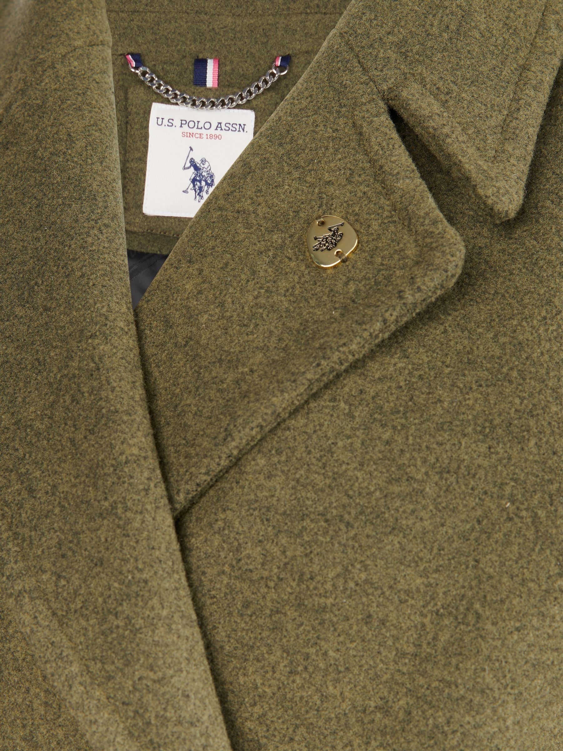 Buy U.S. Polo Assn Green Womens Double Breasted Coat from the Next UK ...