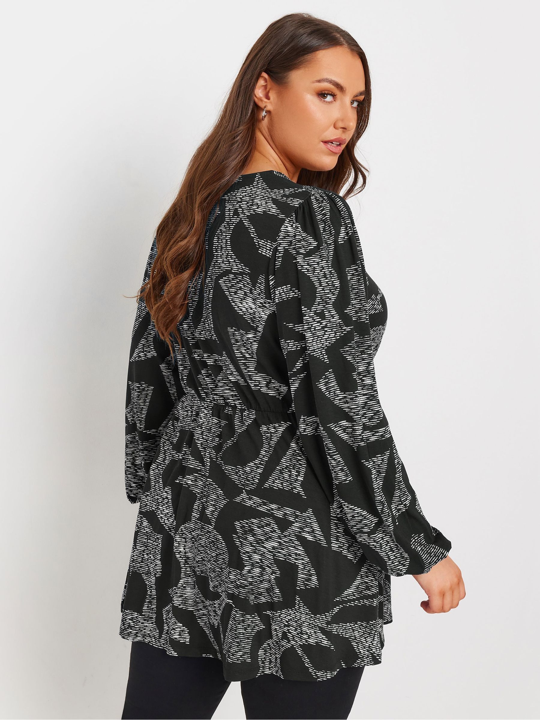 Buy Yours Curve Black Long Sleeve Wrap Top from the Next UK online shop