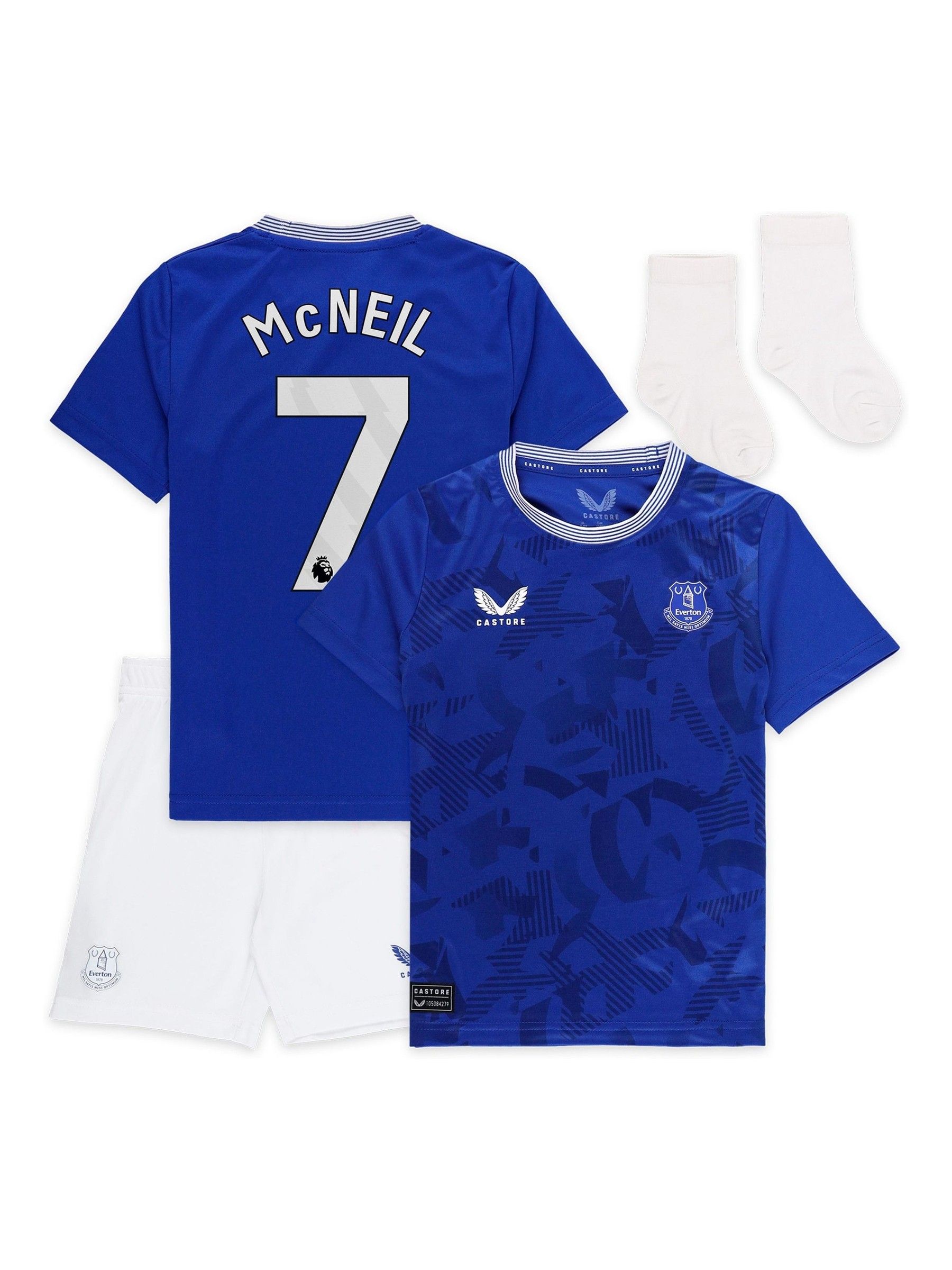 Buy Castore Blue Baby Everton Home Kit 2024-25 With Mcneil 7 Printing ...