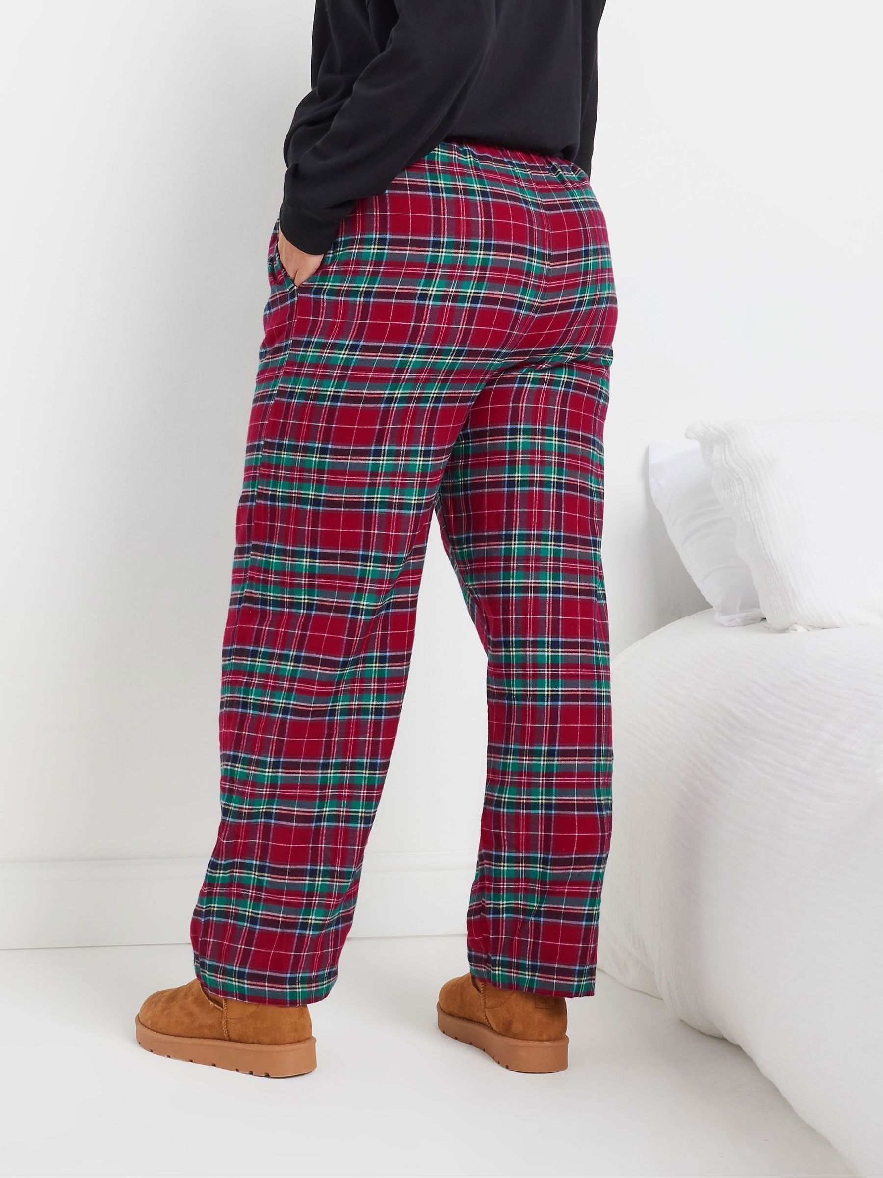 Buy Yours Curve Red Check Pyjamas from the Next UK online shop