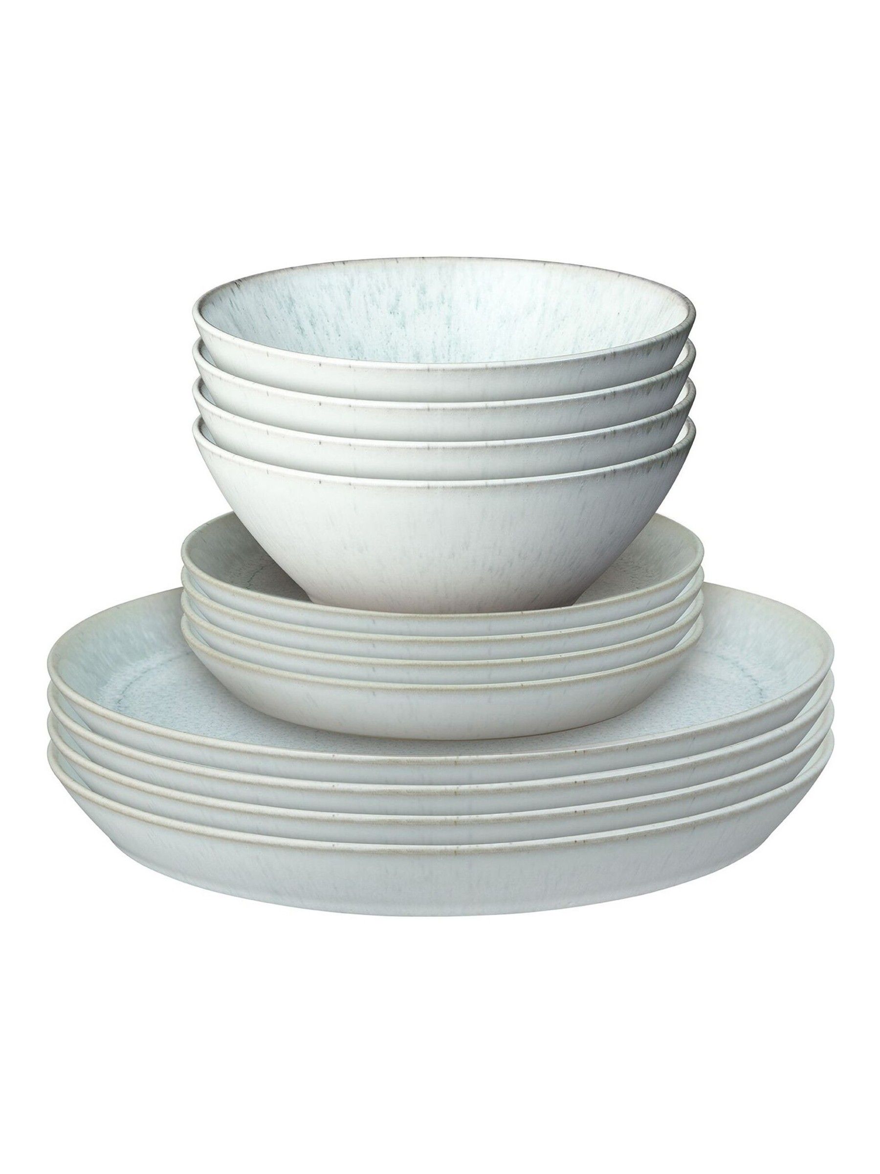 Buy Denby 12 Piece Green Kiln Tableware Dinner Set from the Next UK ...