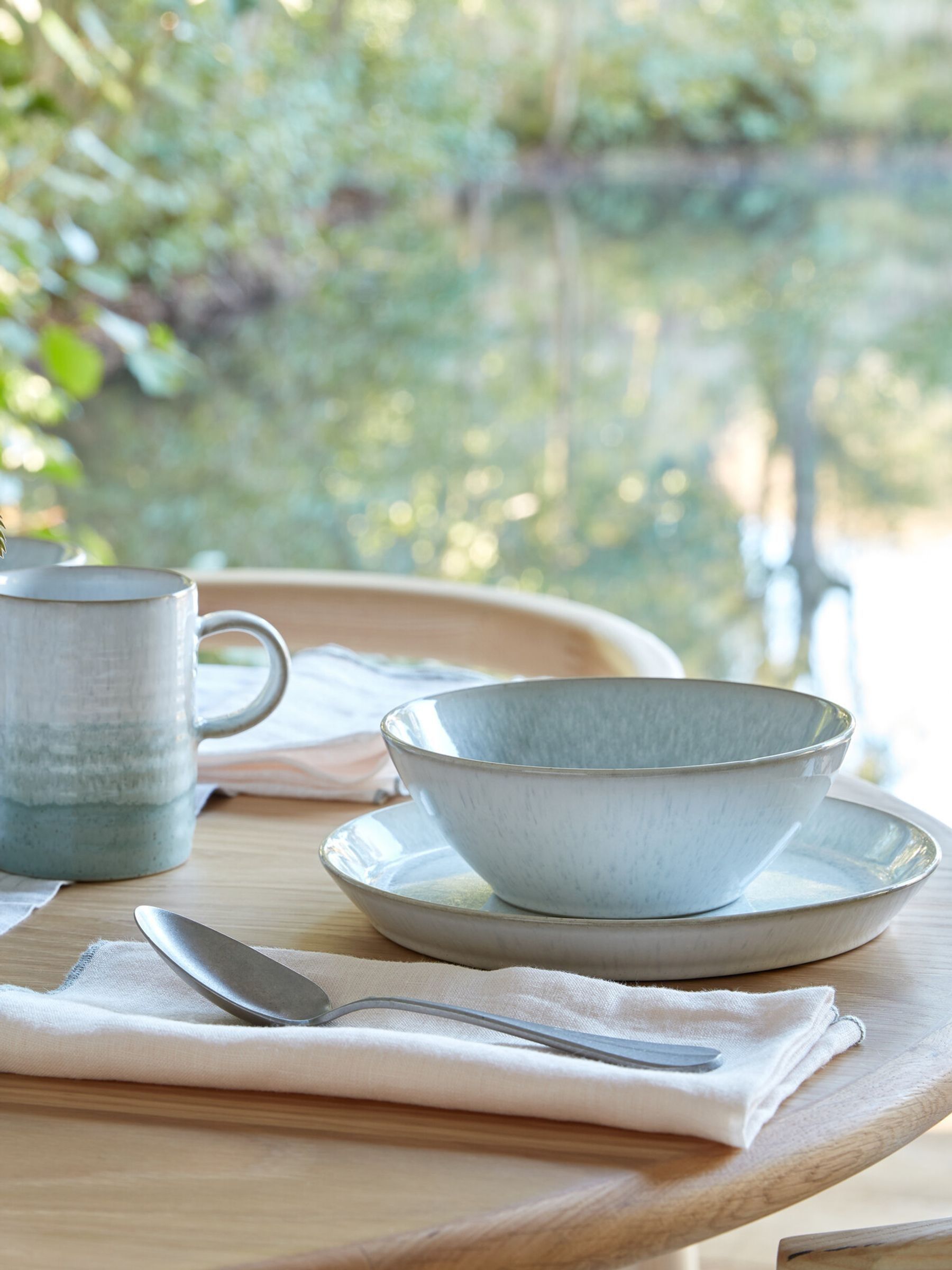 Buy Denby 12 Piece Green Kiln Tableware Dinner Set from the Next UK ...