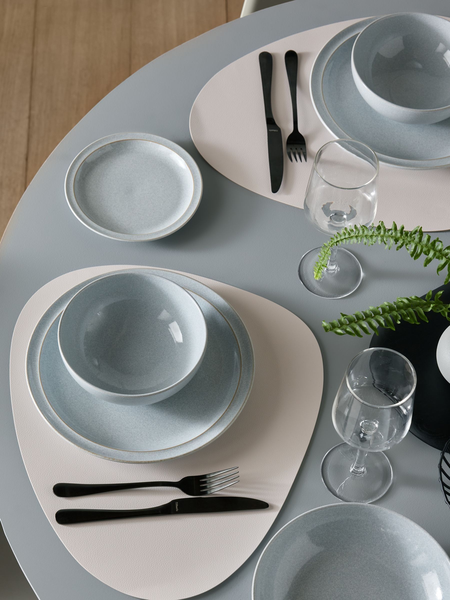 Buy Denby 12 Piece Dove Grey Tableware Dinner Set from the Next UK ...