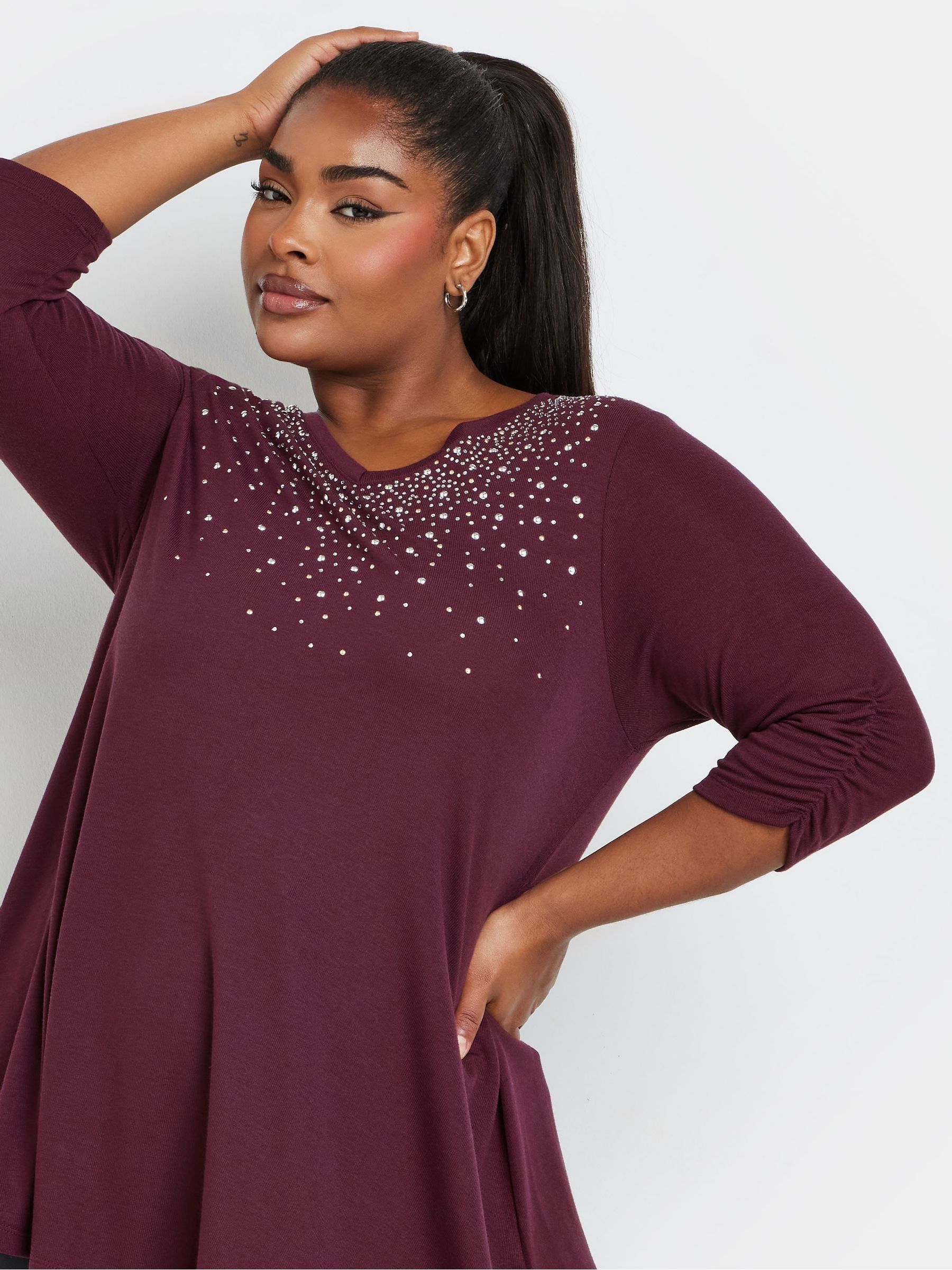 Buy Yours Curve Purple Stud Swing Tunics from the Next UK online shop