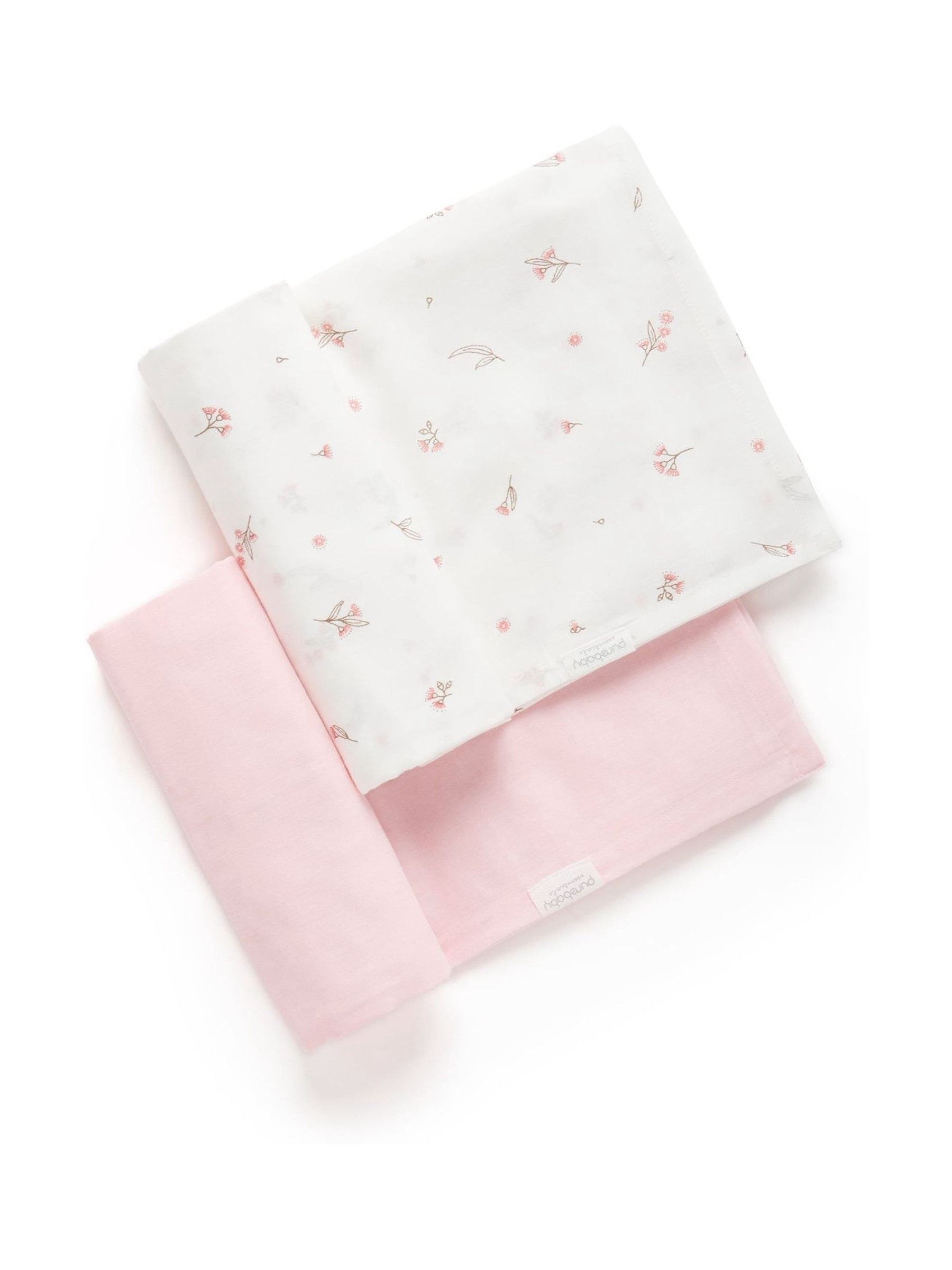 Buy Purebaby Pink 100% Cotton Muslin Wraps 2 Pack from the Next UK ...