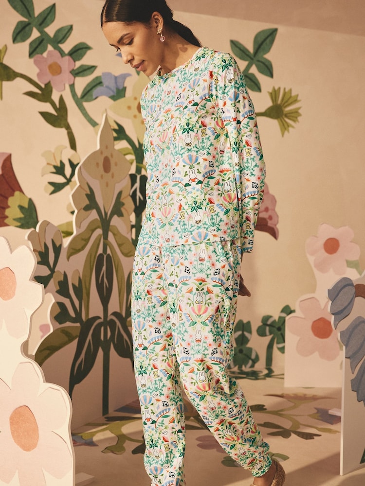 Buy Cath Kidston Ecru Create 100% Cotton Miffy Twosie Pyjamas from Next ...