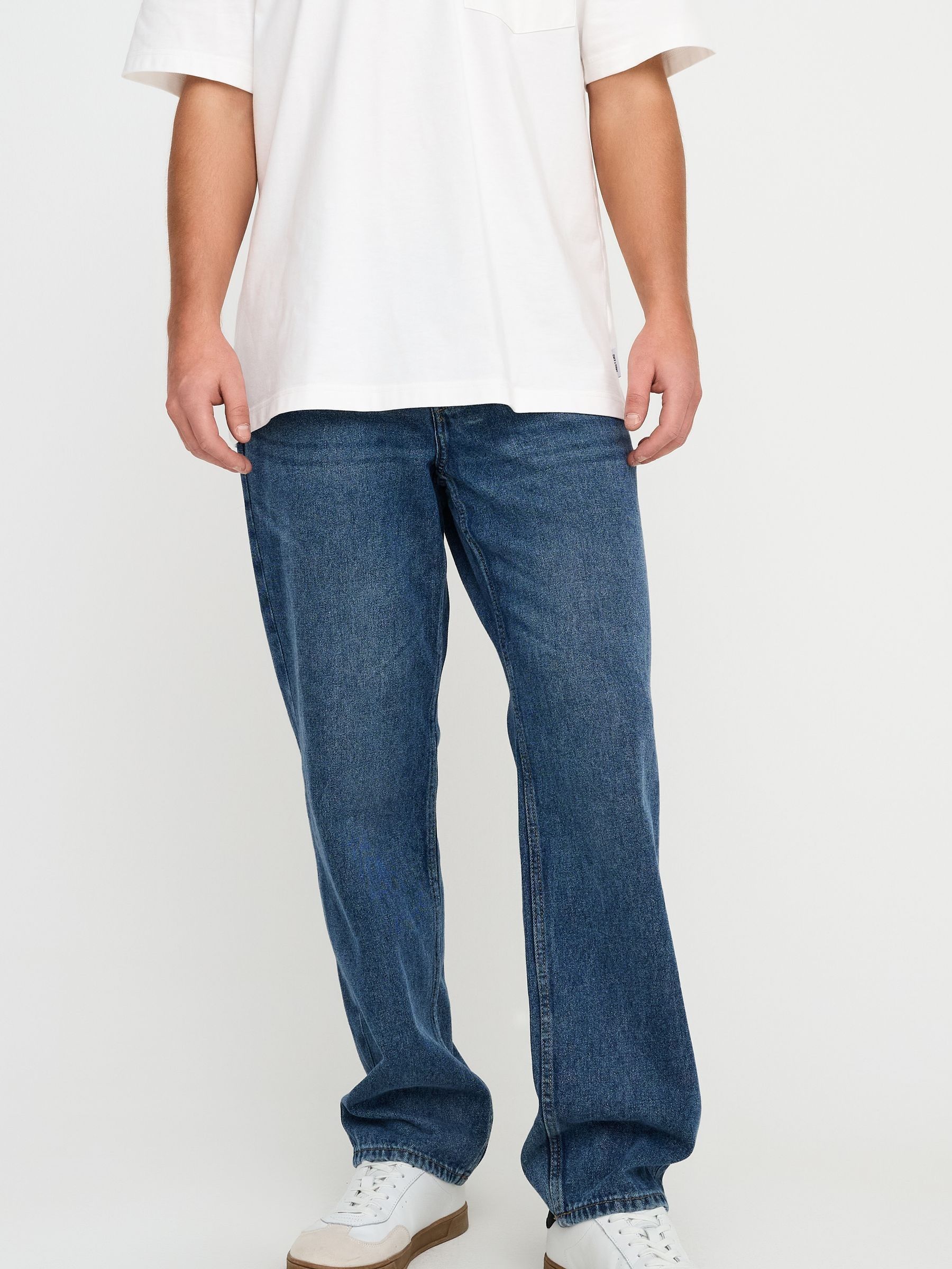 Buy Only & Sons Blue Straight Fit Edge Jeans from the Next UK online shop