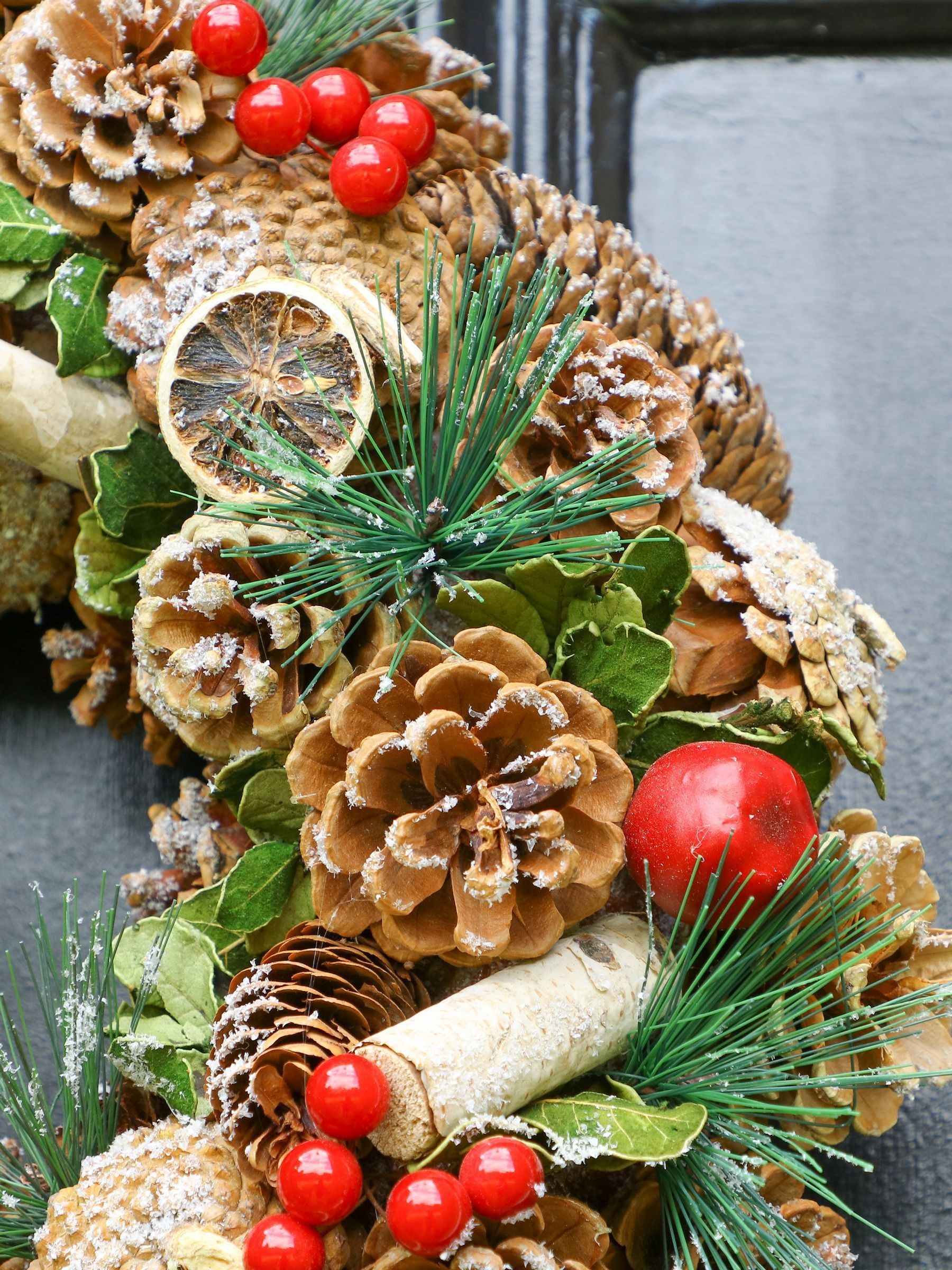 Buy Dibor Brown Festive Fruits Wreath from the Next UK online shop