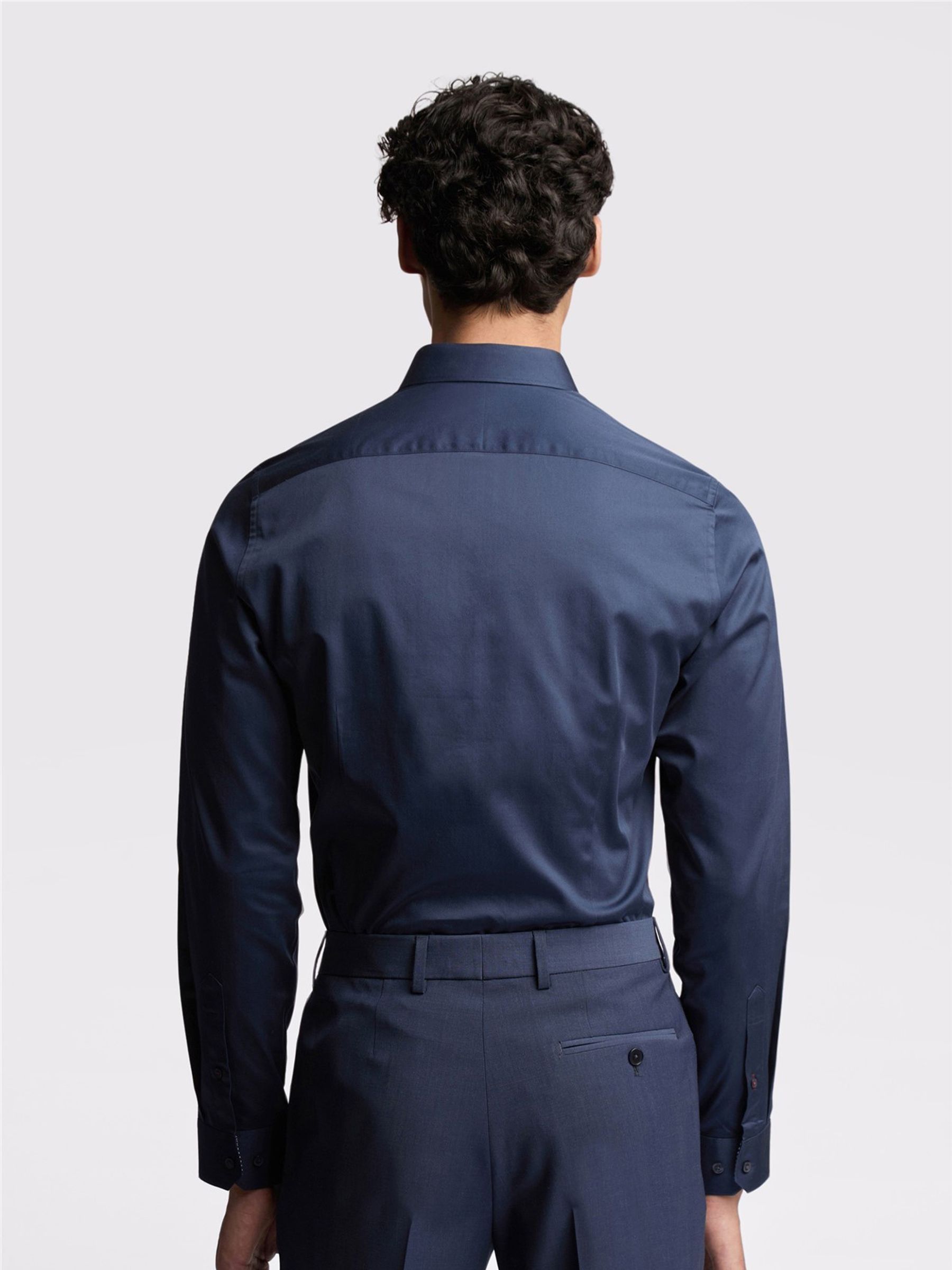 Buy Ted Baker Tailoring Blue Cotton Duddon Core Steel Shirt from the ...