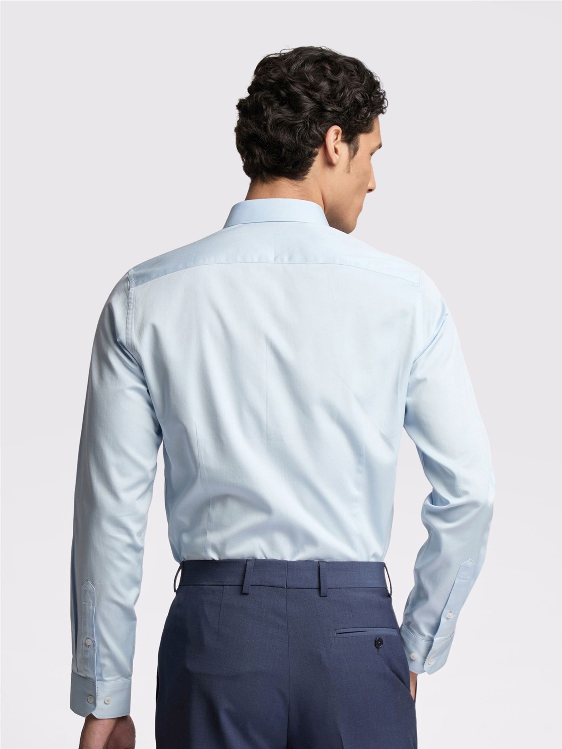 Buy Ted Baker Tailoring Slim Blue 100% Cotton Isla Core Ice Shirt from ...