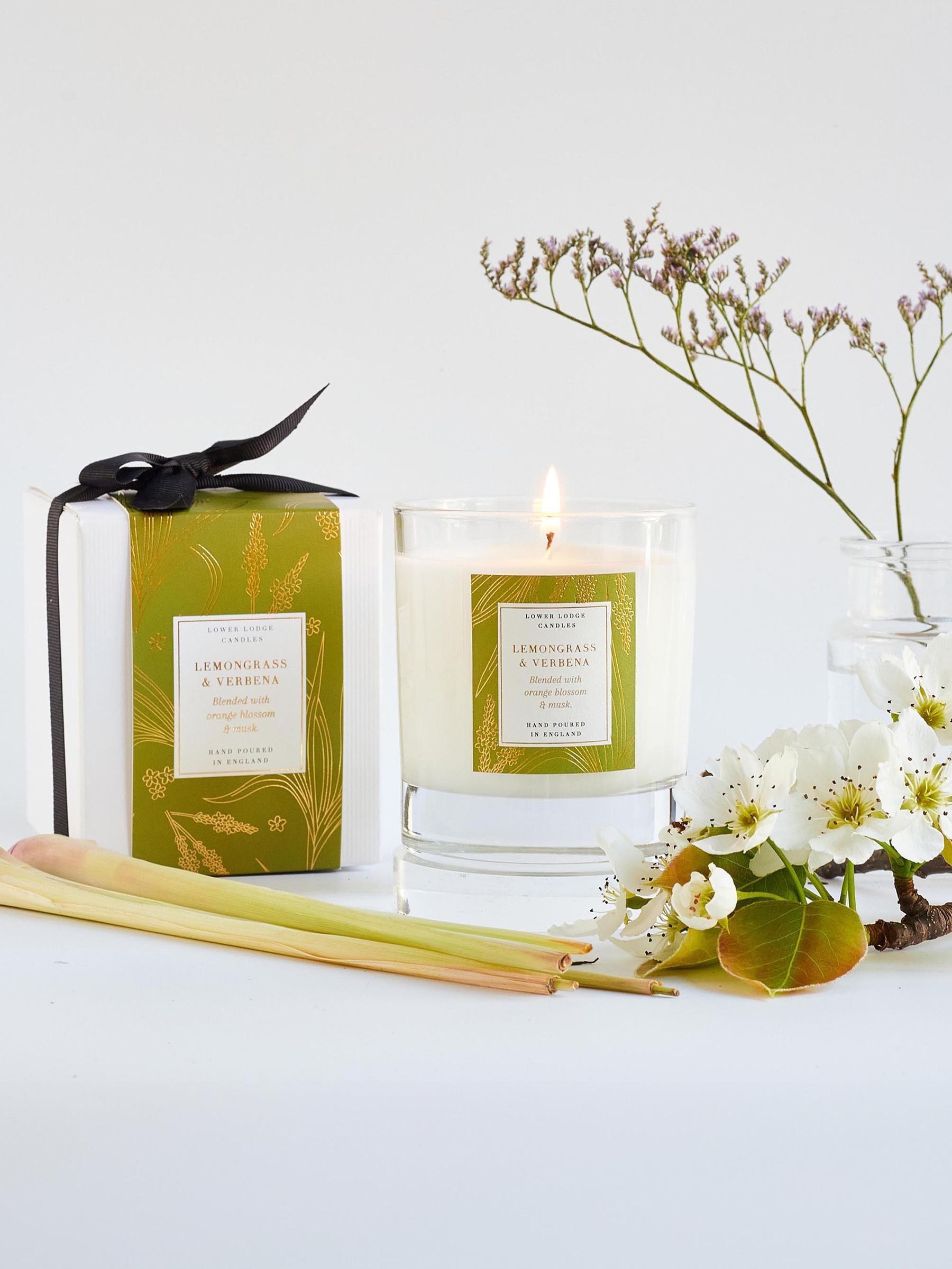 Buy Lower Lodge Candles 1 Wick Lemongrass & Verbena Scented Candle from ...