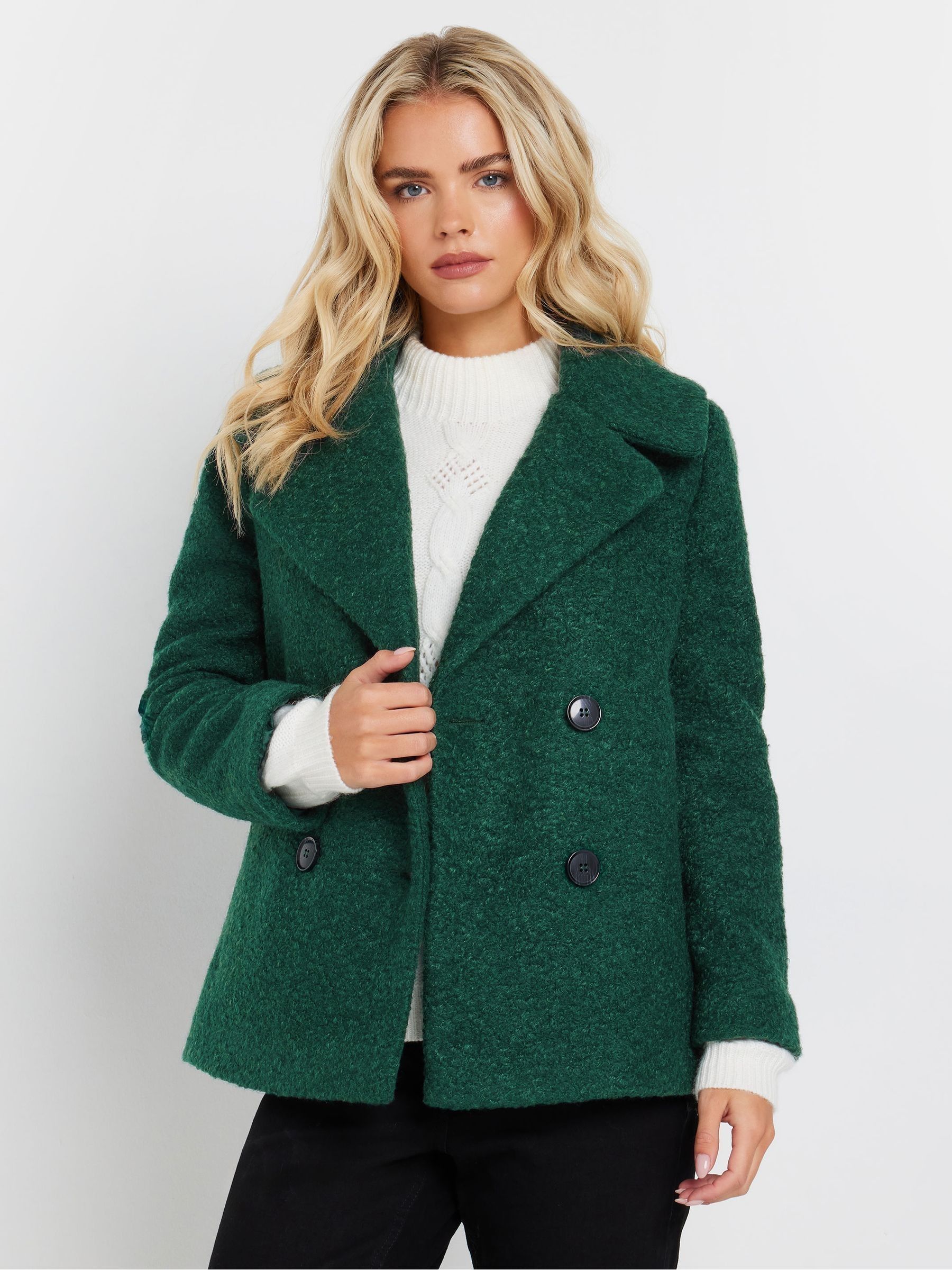 Buy M&Co Green Petite Pea Jacket from the Next UK online shop