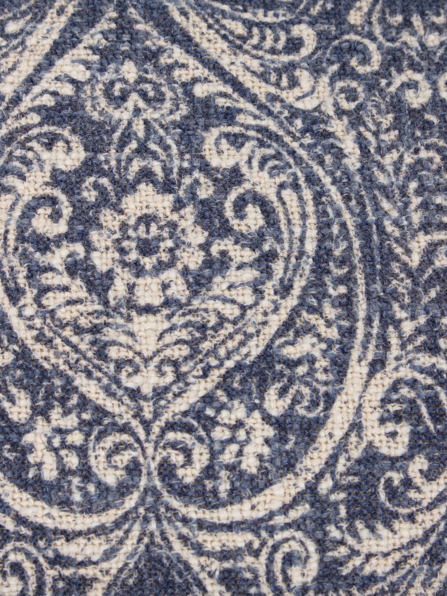 Buy Paoletti Delph Blue Seventy Three Durelle Damask Fringed 100% ...