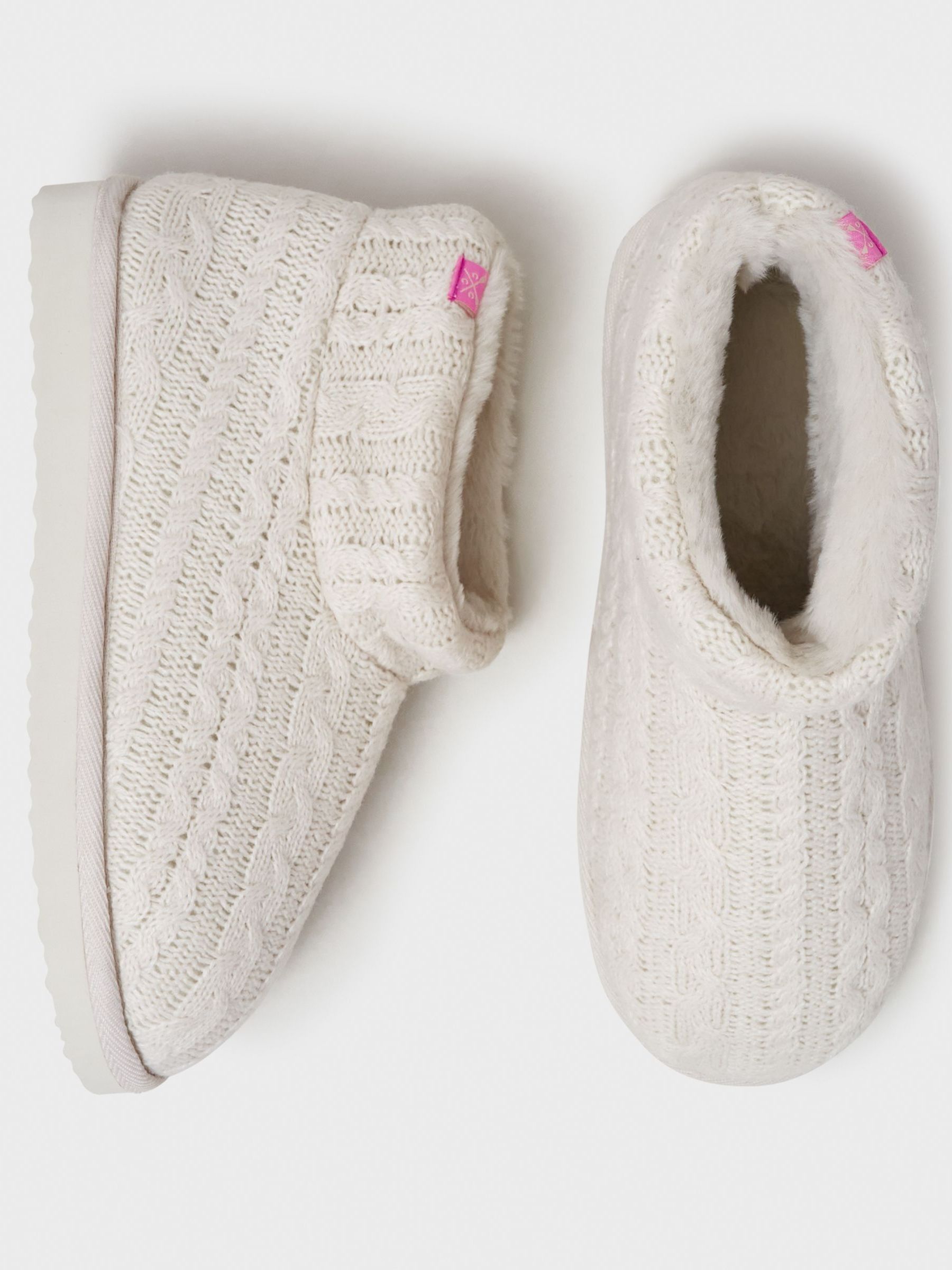 Buy Crew Clothing Natural Cable Bootie Slippers from the Next UK online ...