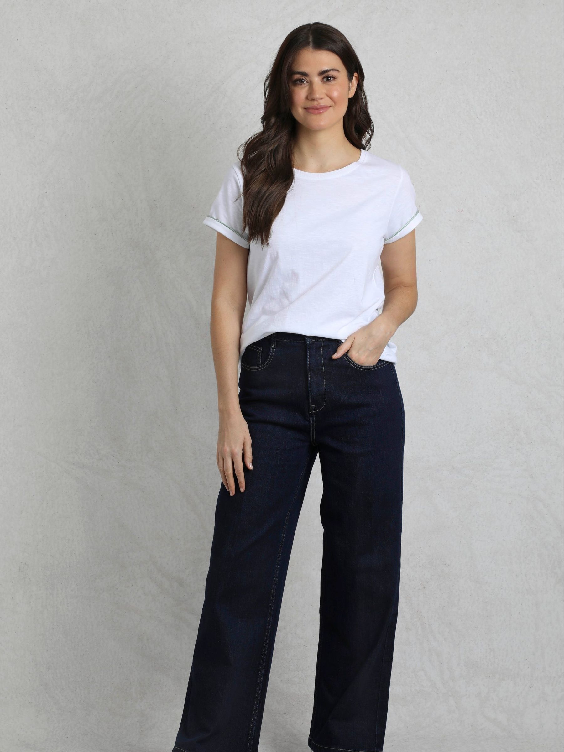 Buy Weird Fish Blue Corine Wide Leg Denim Jeans from the Next UK online ...
