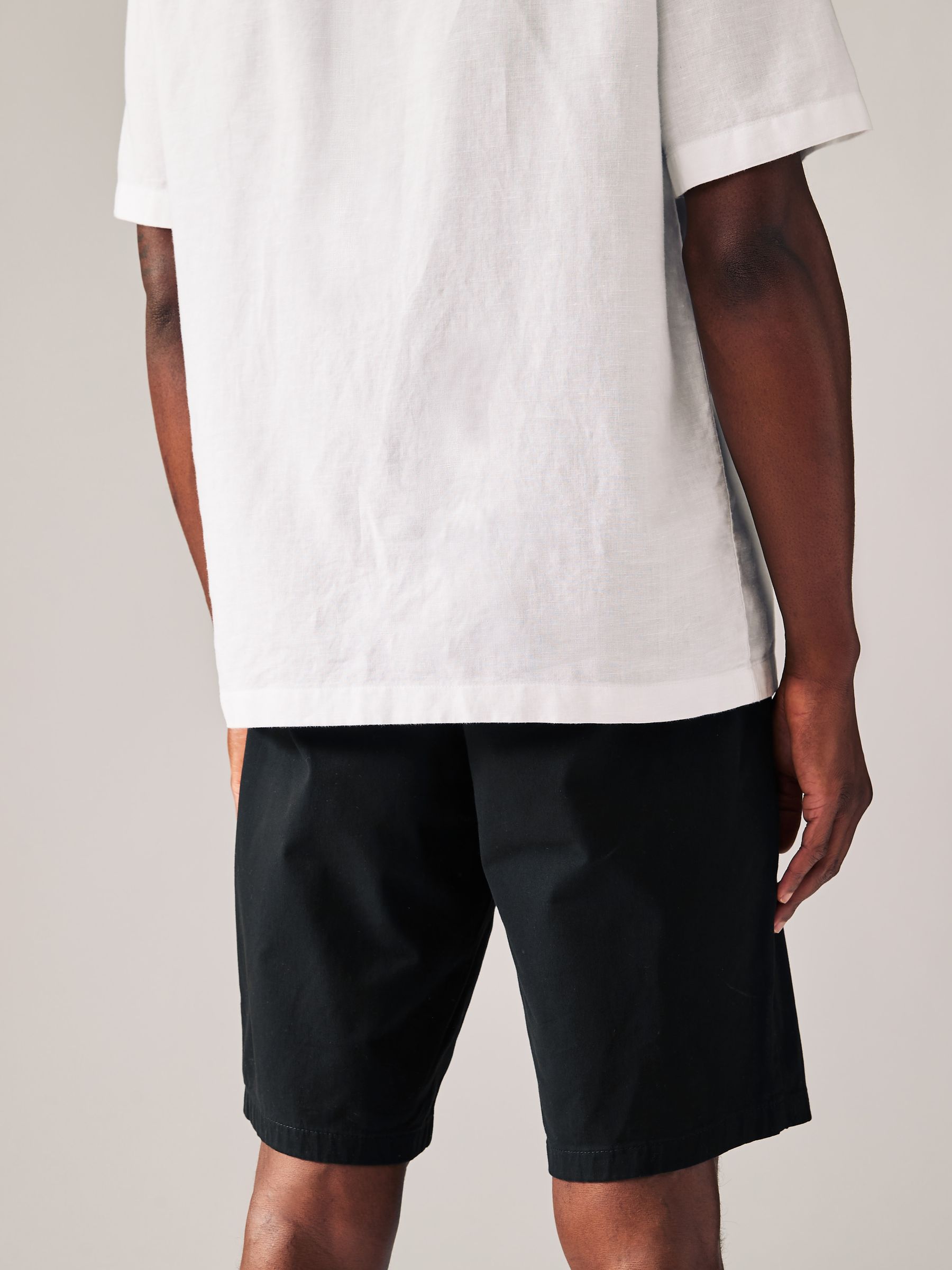 Buy Black/Navy Slim Fit Stretch Chino Shorts 2 Pack from the Next UK ...