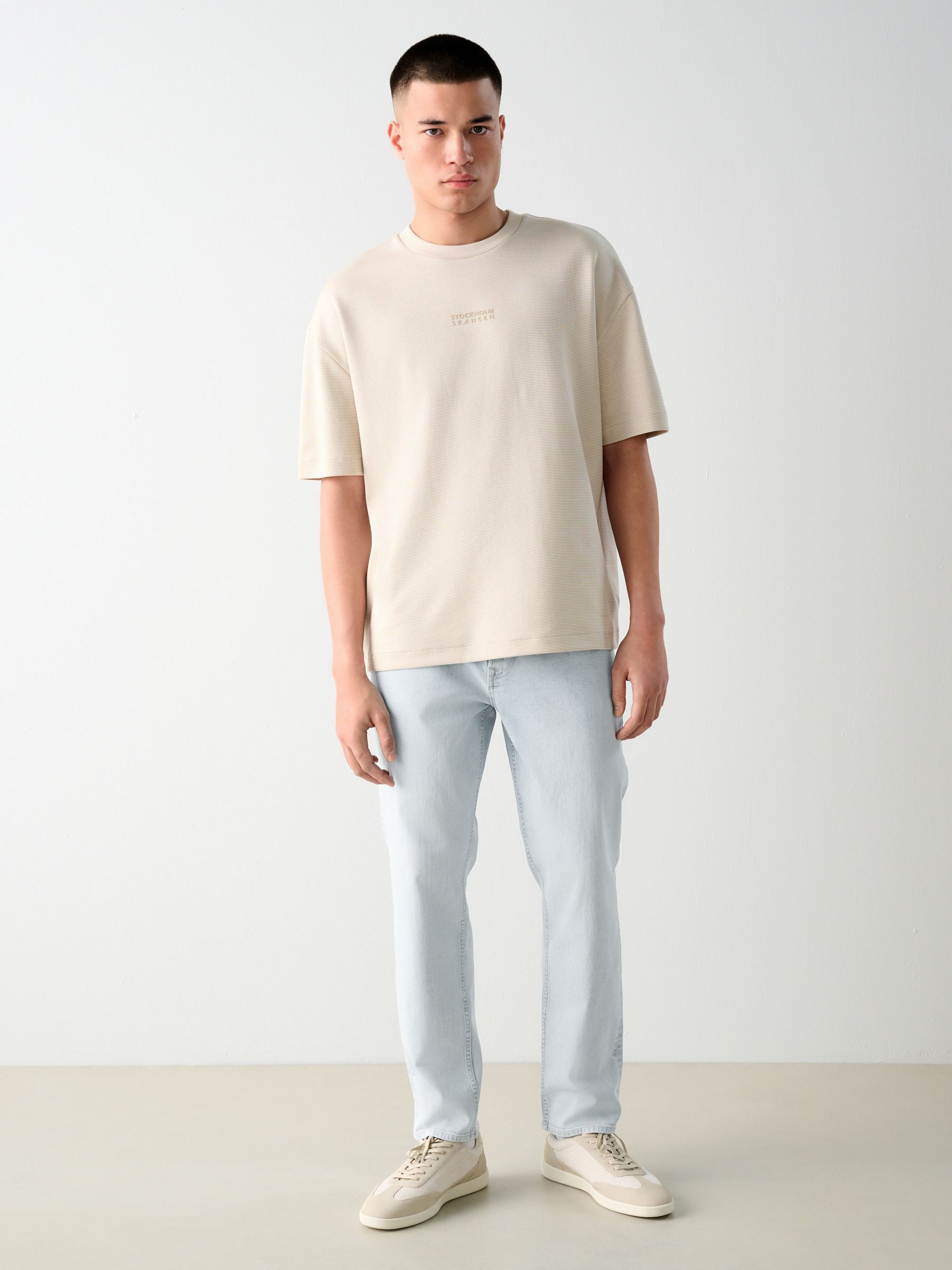 Buy Blue Pale Single Slim Fit Classic Stretch Jeans from the Next UK ...