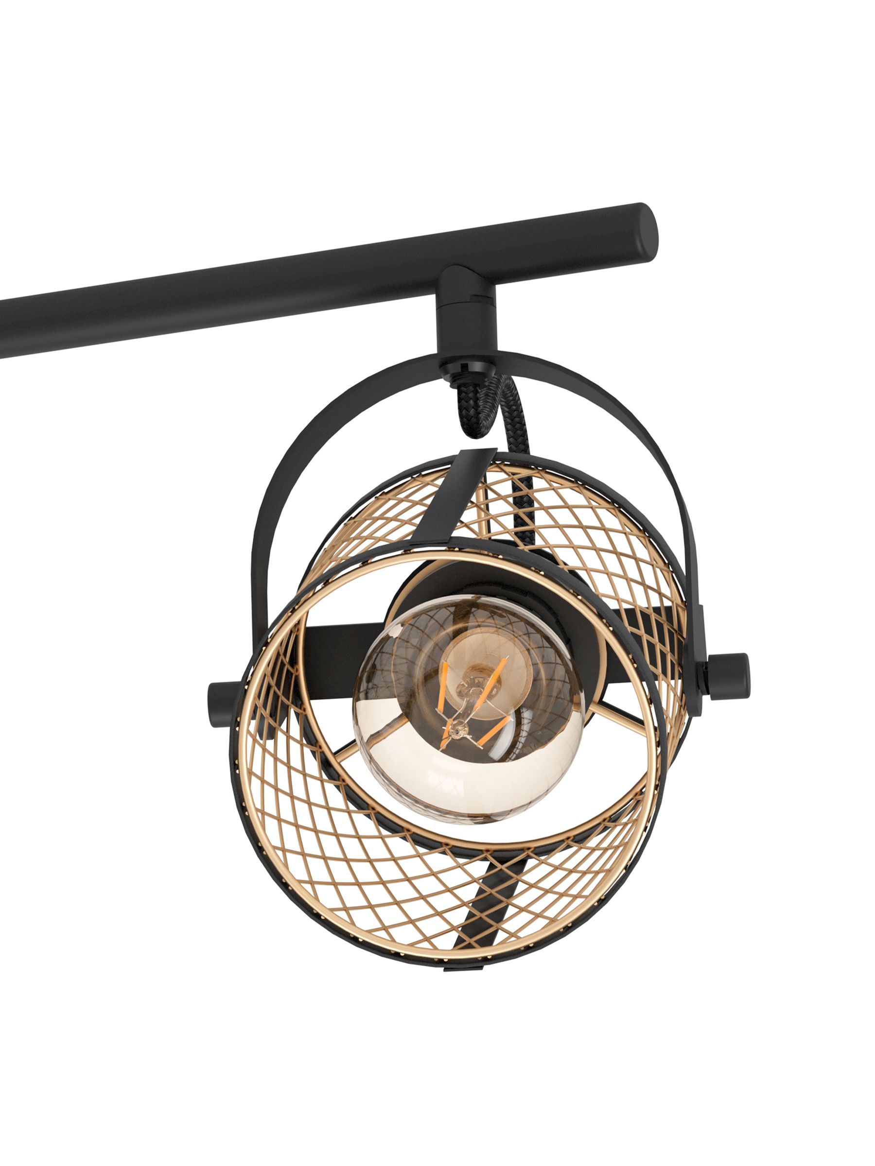 Buy Eglo Black Dellow 3 Lattice Style Adjustable Wall or Ceiling Light ...