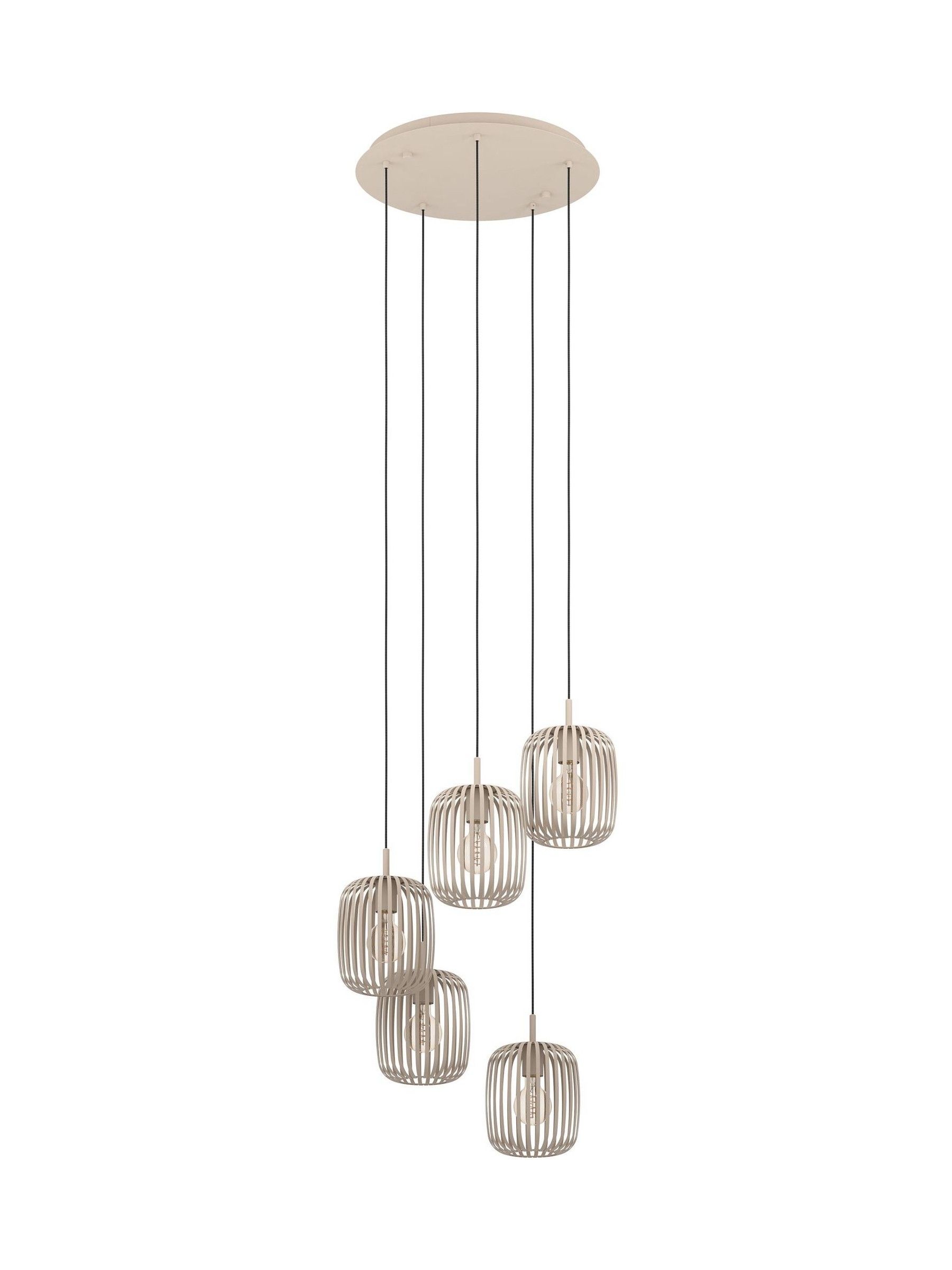 Buy Eglo Sand Romazzina Steel Contemporary 5 Light Pendant Ceiling ...