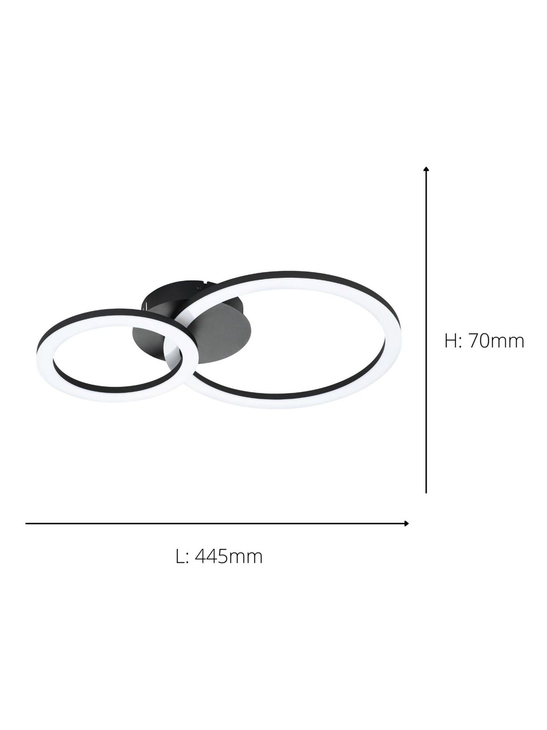 Buy Eglo Black ParraposZ Steel Smart Control Colour Changing Ceiling ...