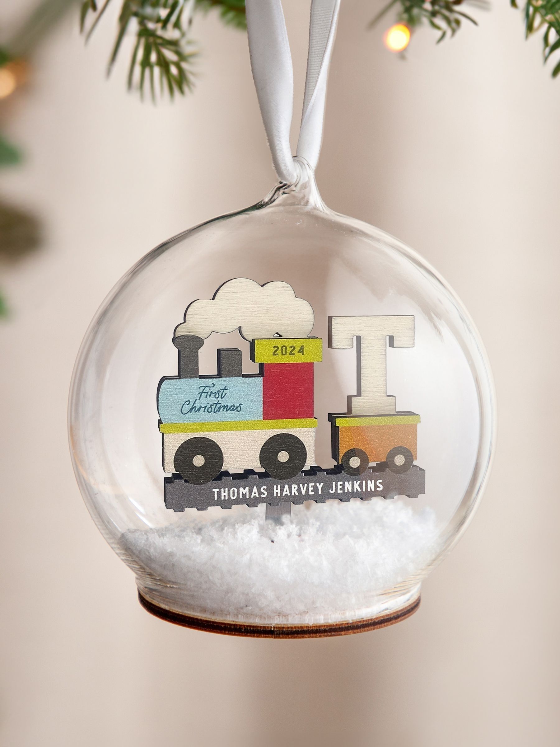 Buy Personalised First Christmas Train Bauble by No Ordinary Gift from ...
