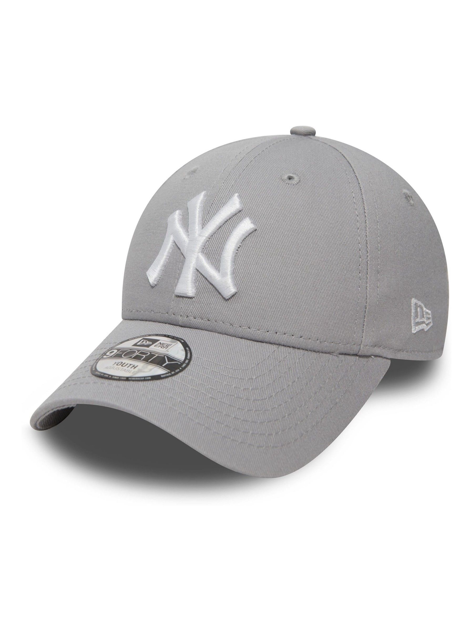 Buy New Era® Grey New York Yankees Essential 9Forty 100% Cotton Cap ...