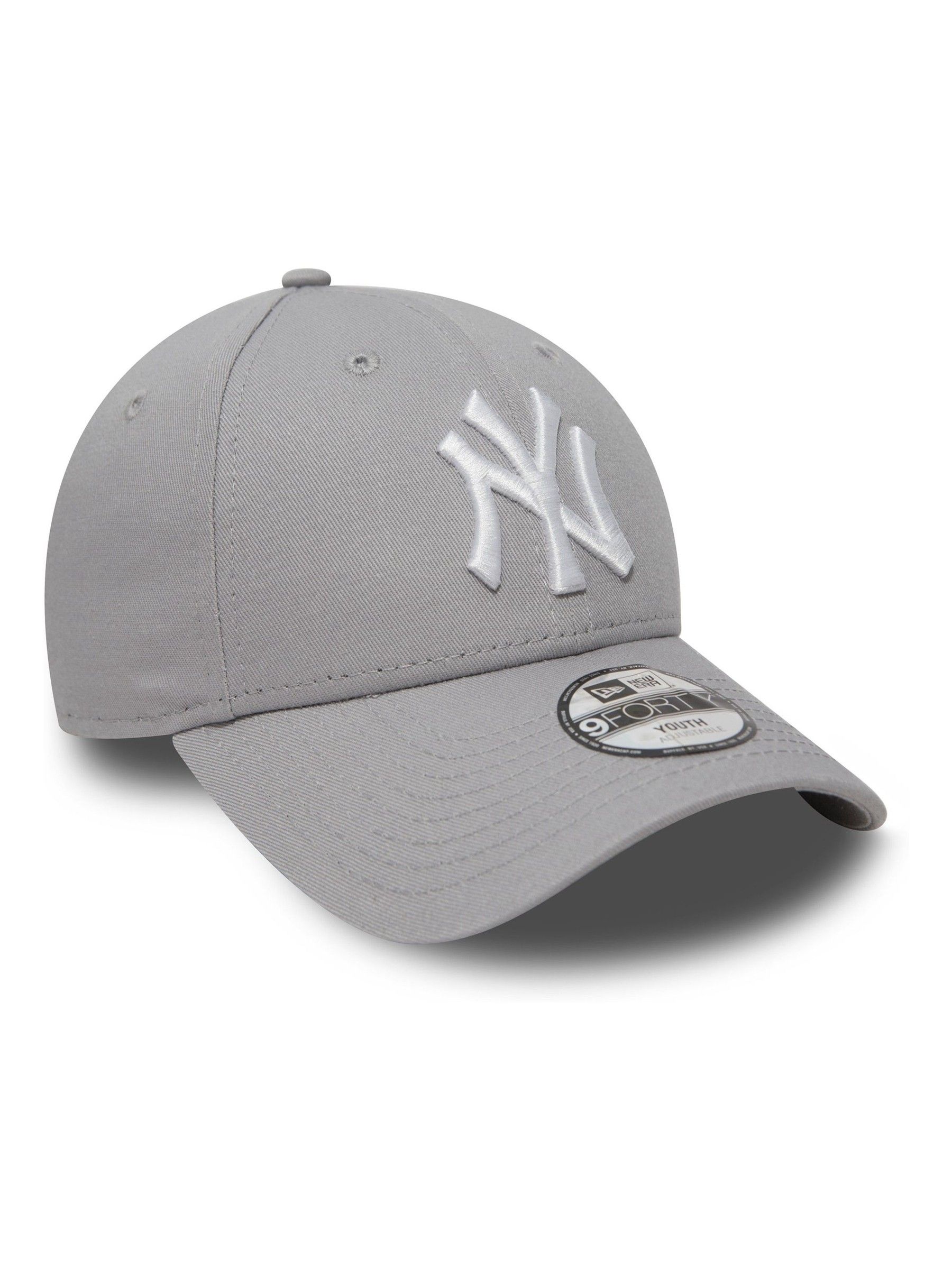 Buy New Era® Grey New York Yankees Essential 9Forty 100% Cotton Cap ...
