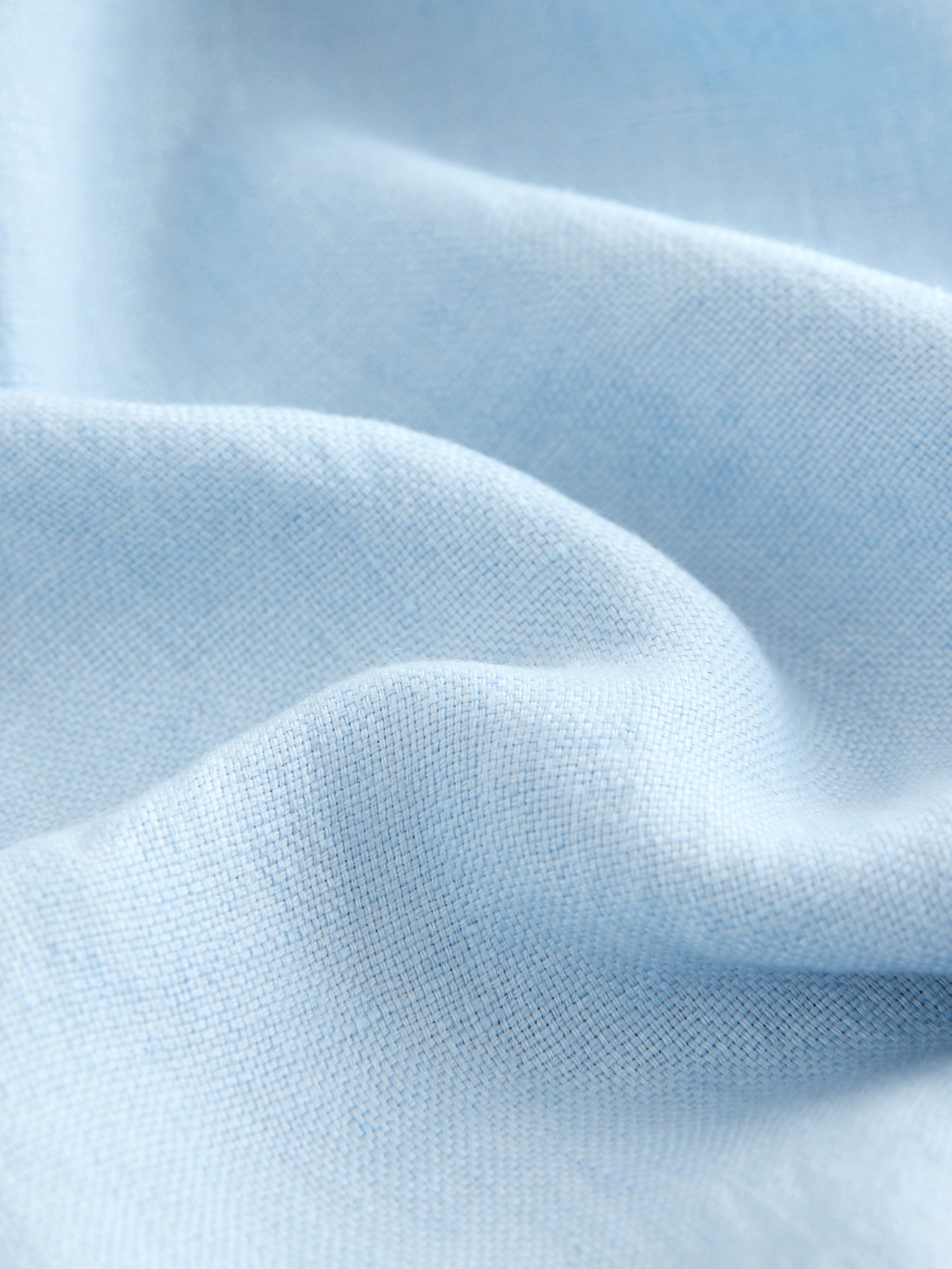 Buy Light Blue Regular Fit Signature 100% Delave Linen Long Sleeve ...