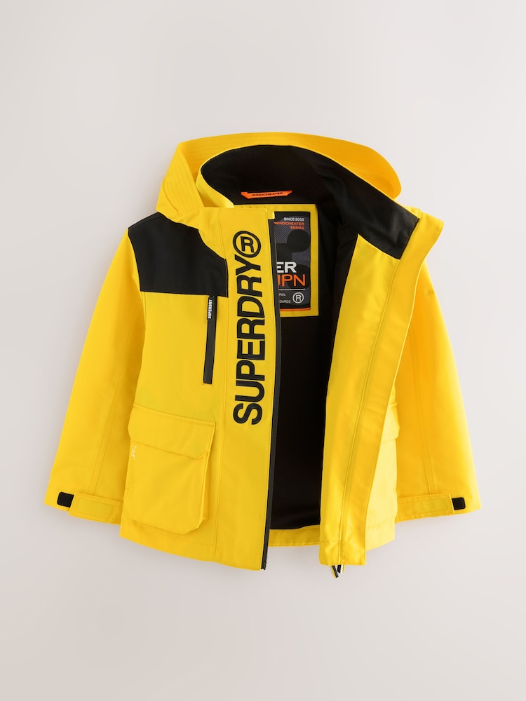 yellow superdry jacket