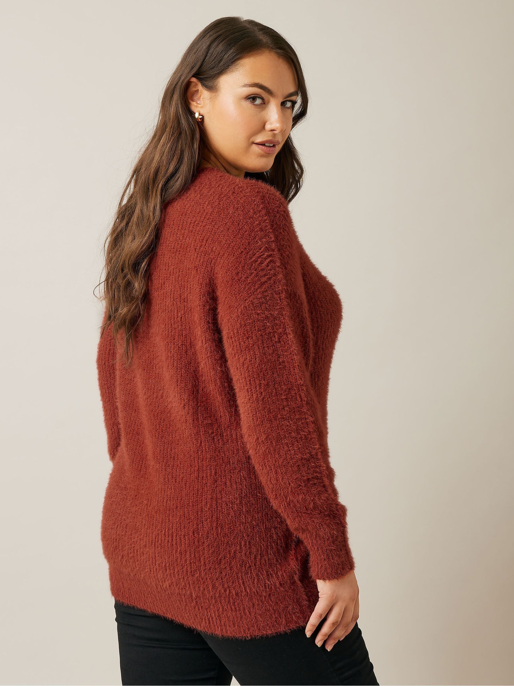 Buy Evans Orange Cat Feather Jumper from the Next UK online shop