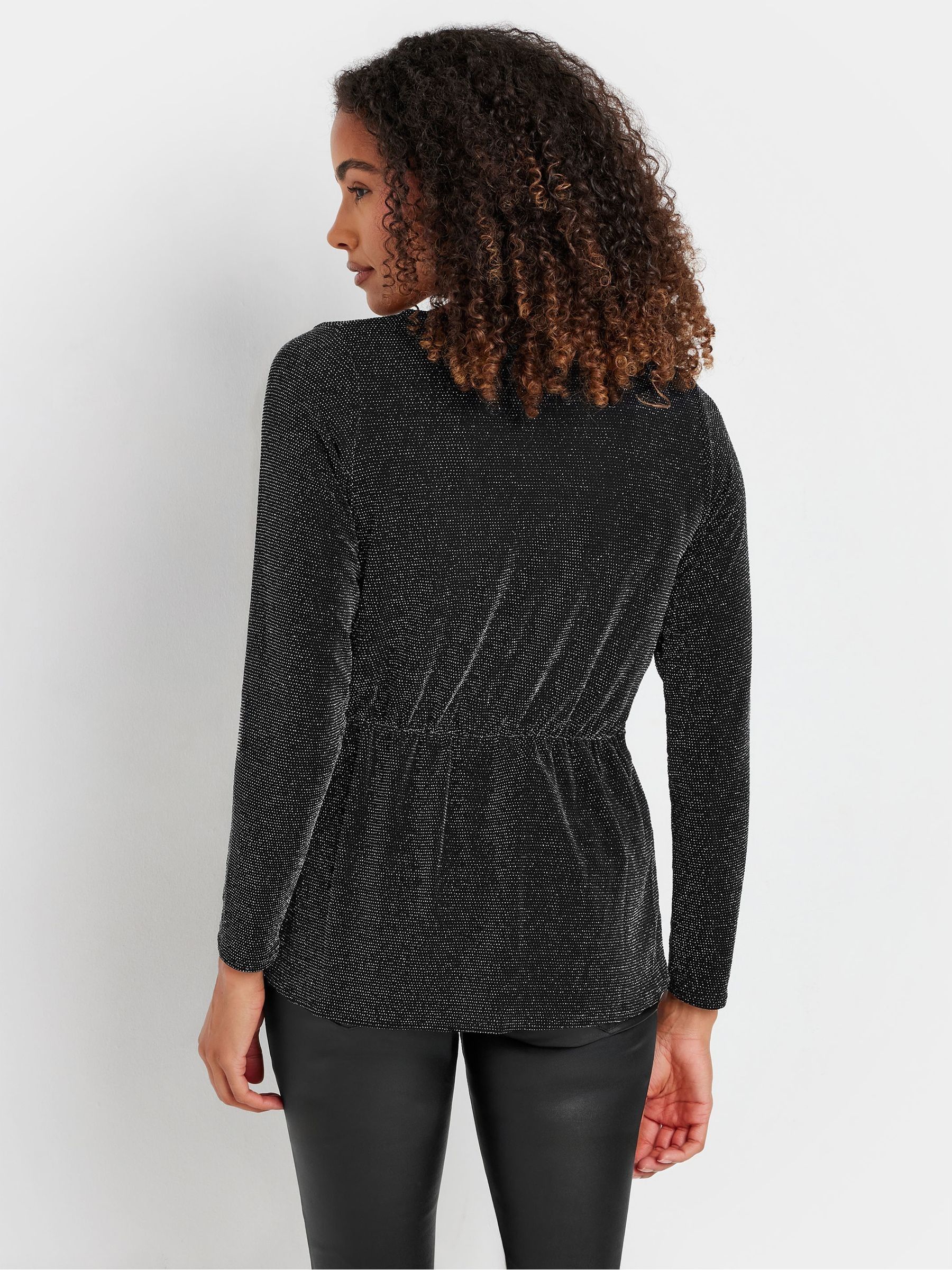 Buy M&Co Black Brillo Wrap Top from the Next UK online shop