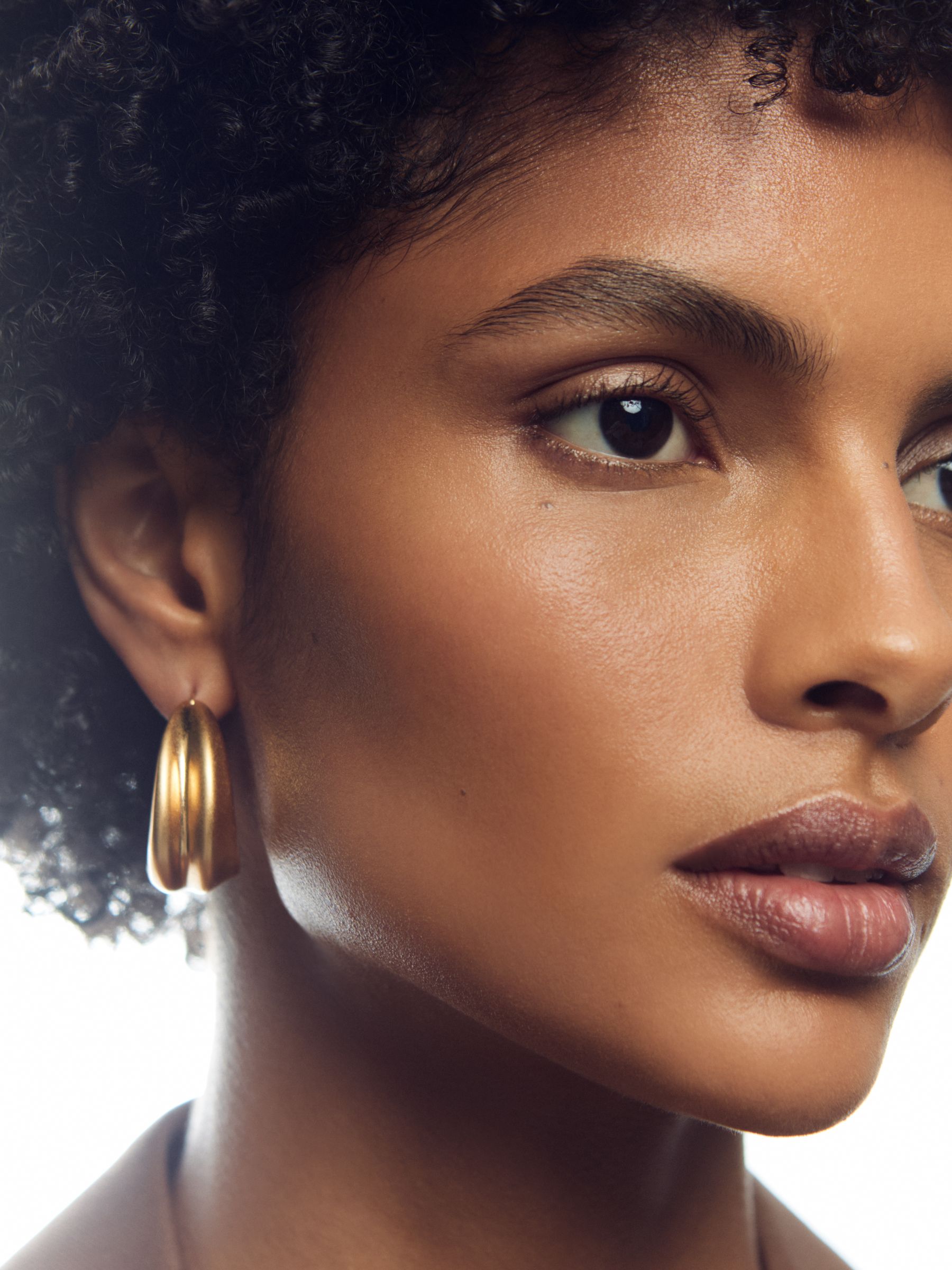 Buy Reiss Gold Tone Sophie Sculptural Hoop Earrings from the Next UK ...