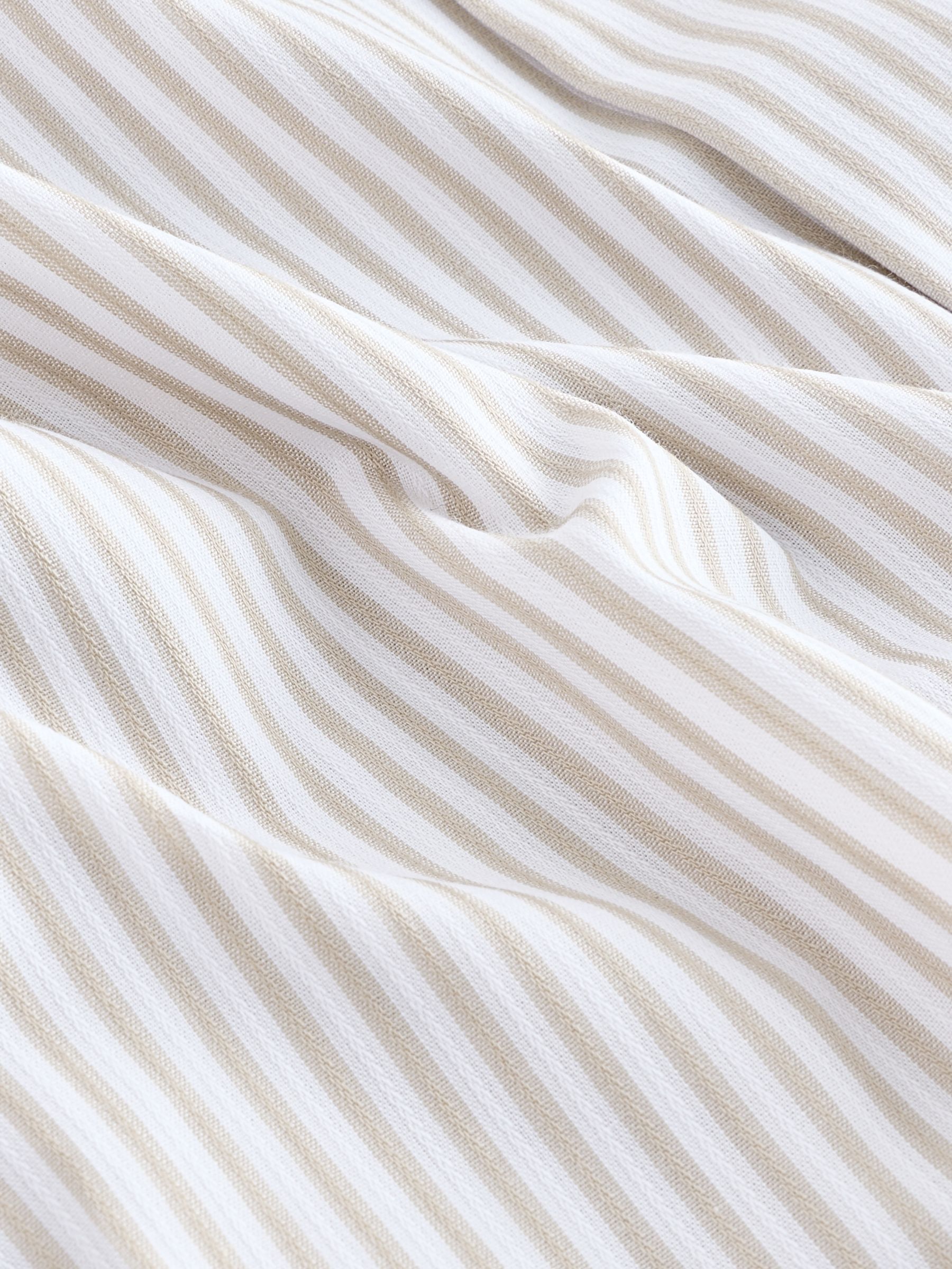 Buy Neutral Stripe/Chambray Stripe Slim Fit Cotton Blend Smart Shirt ...