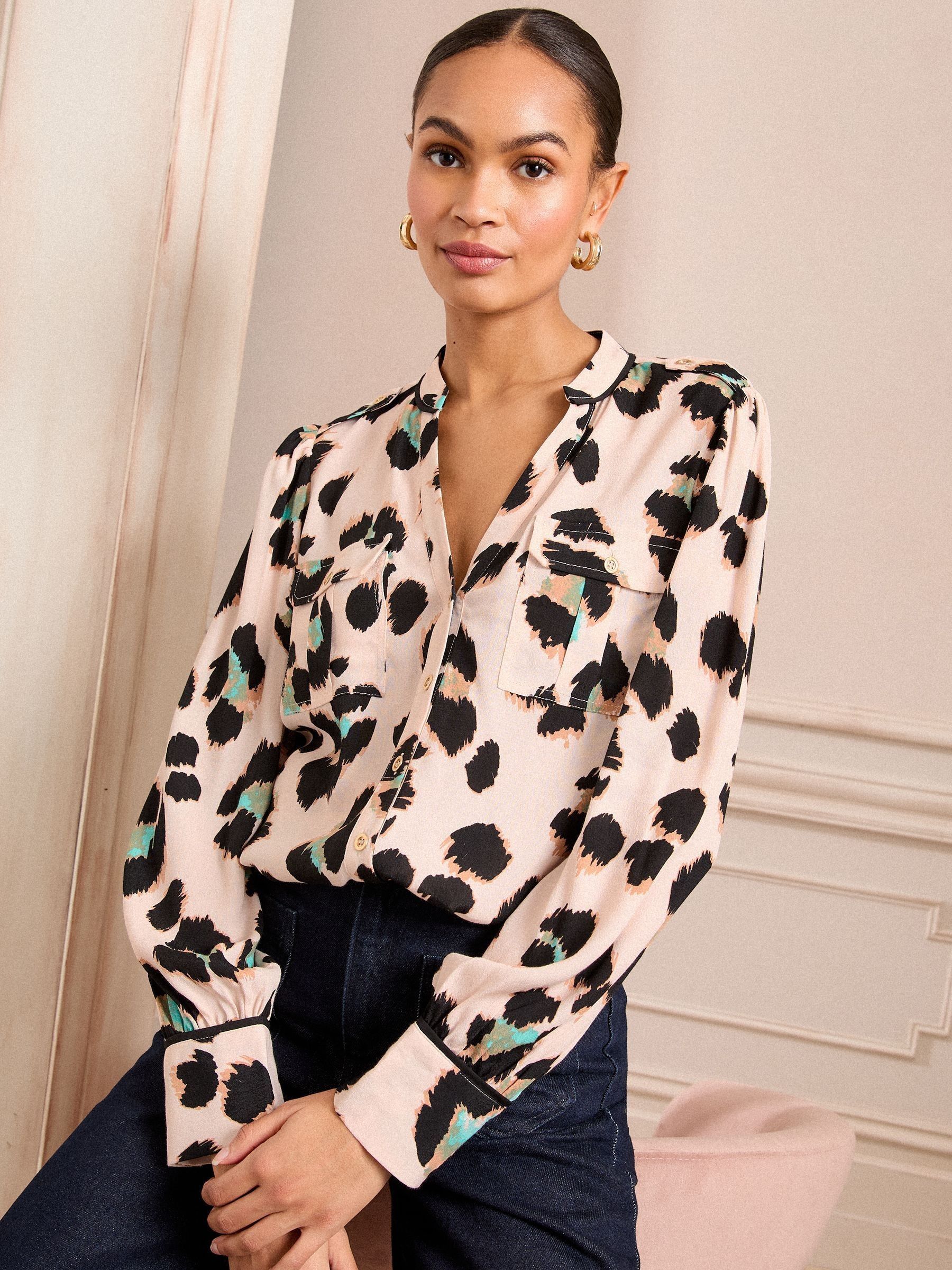 Buy Love & Roses Print Utility Notch Neck Long Sleeve Shirts from Next ...