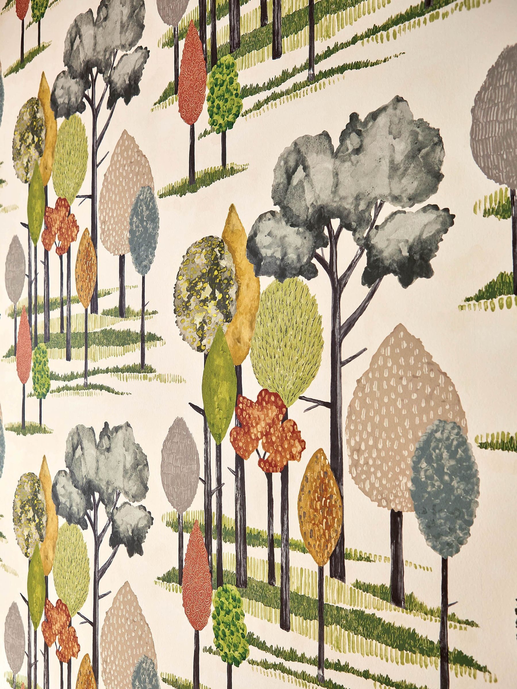 Buy Ohpopsi Olive Tall Trees 10M Wallpaper from the Next UK online shop