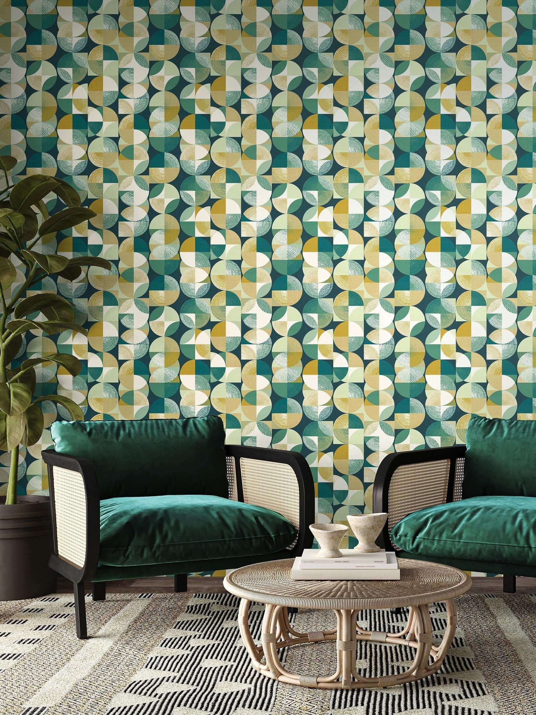 Buy Ohpopsi Spruce Orb 10M Wallpaper from the Next UK online shop