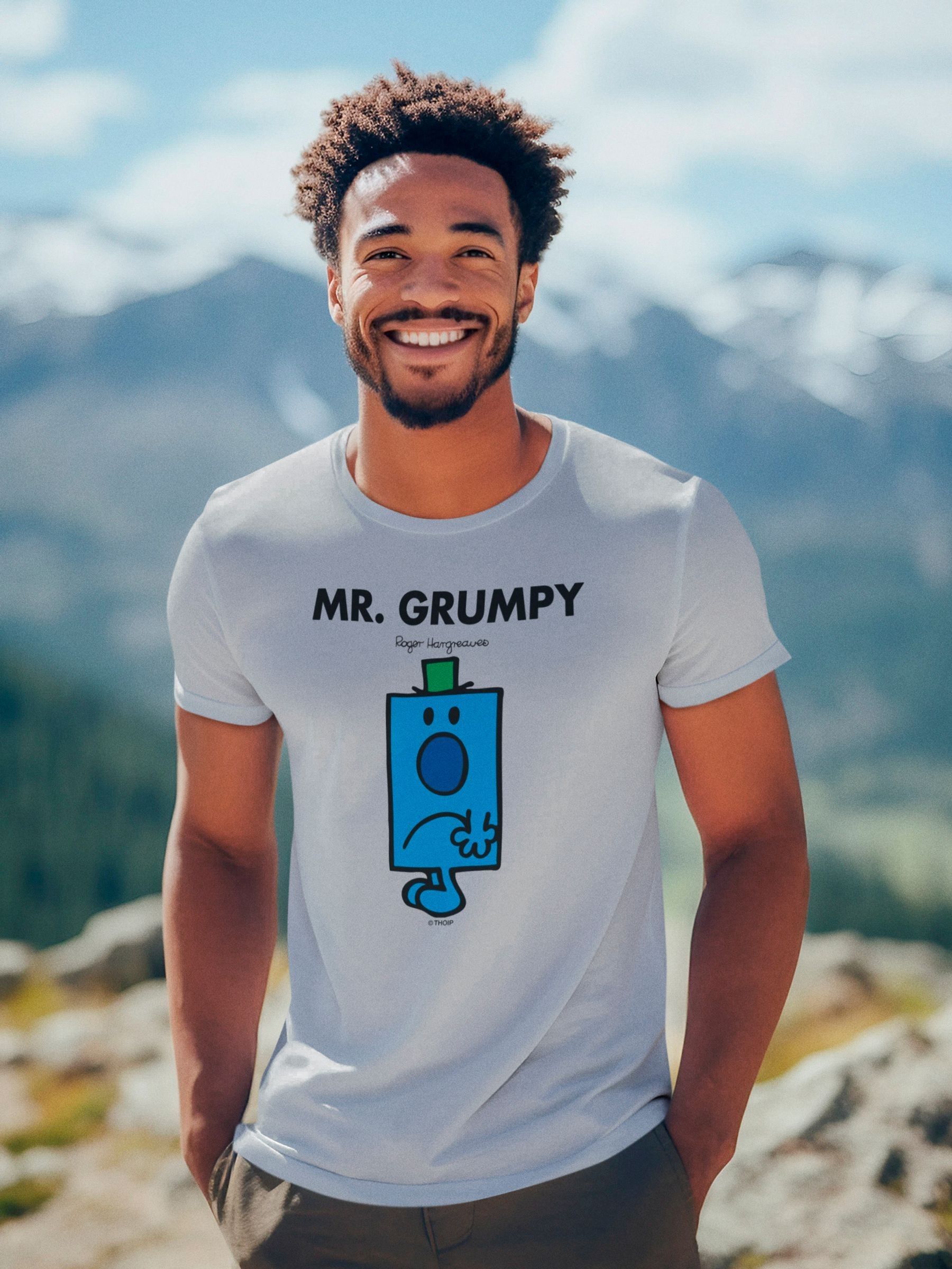 Buy Star Editions Mr. Men Little Miss Mr. Grumpy Grey 100% Cotton T-Shirt from the Next UK ...