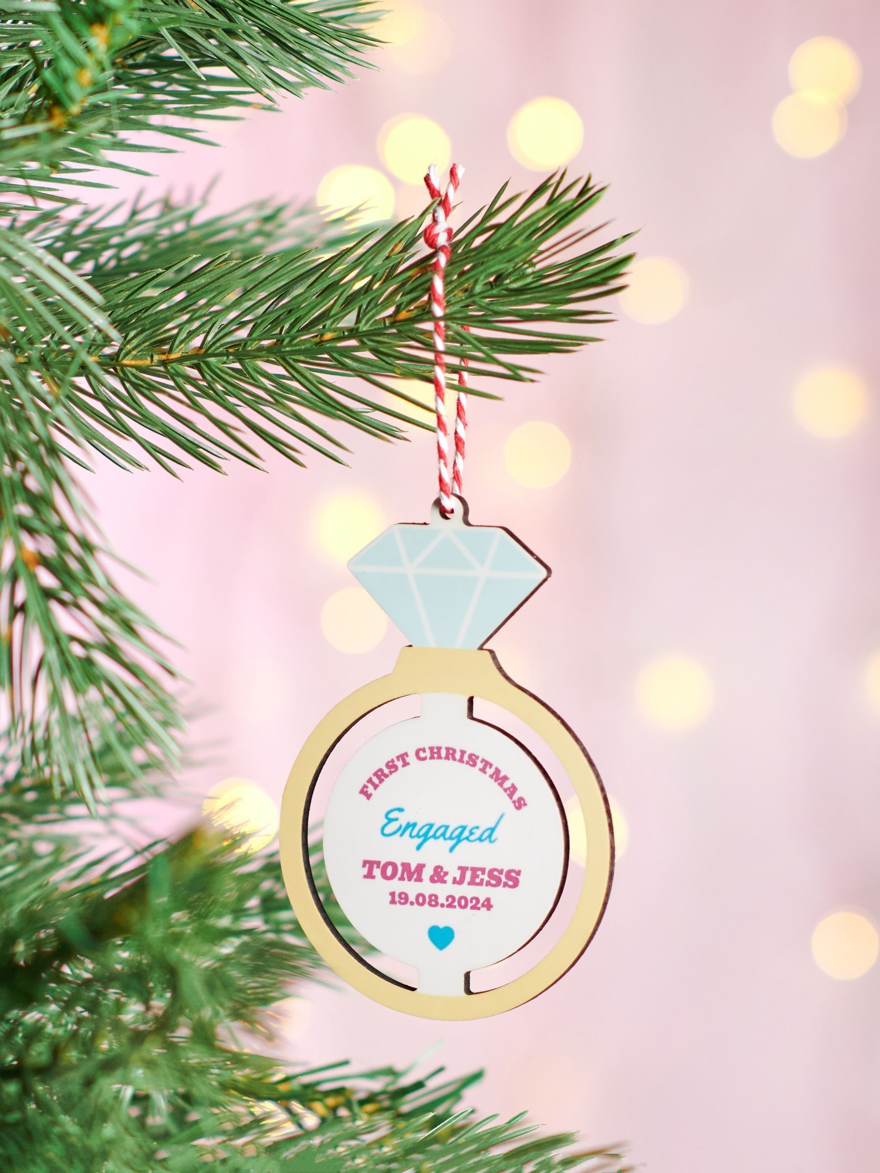 Engagement christmas tree ornaments store