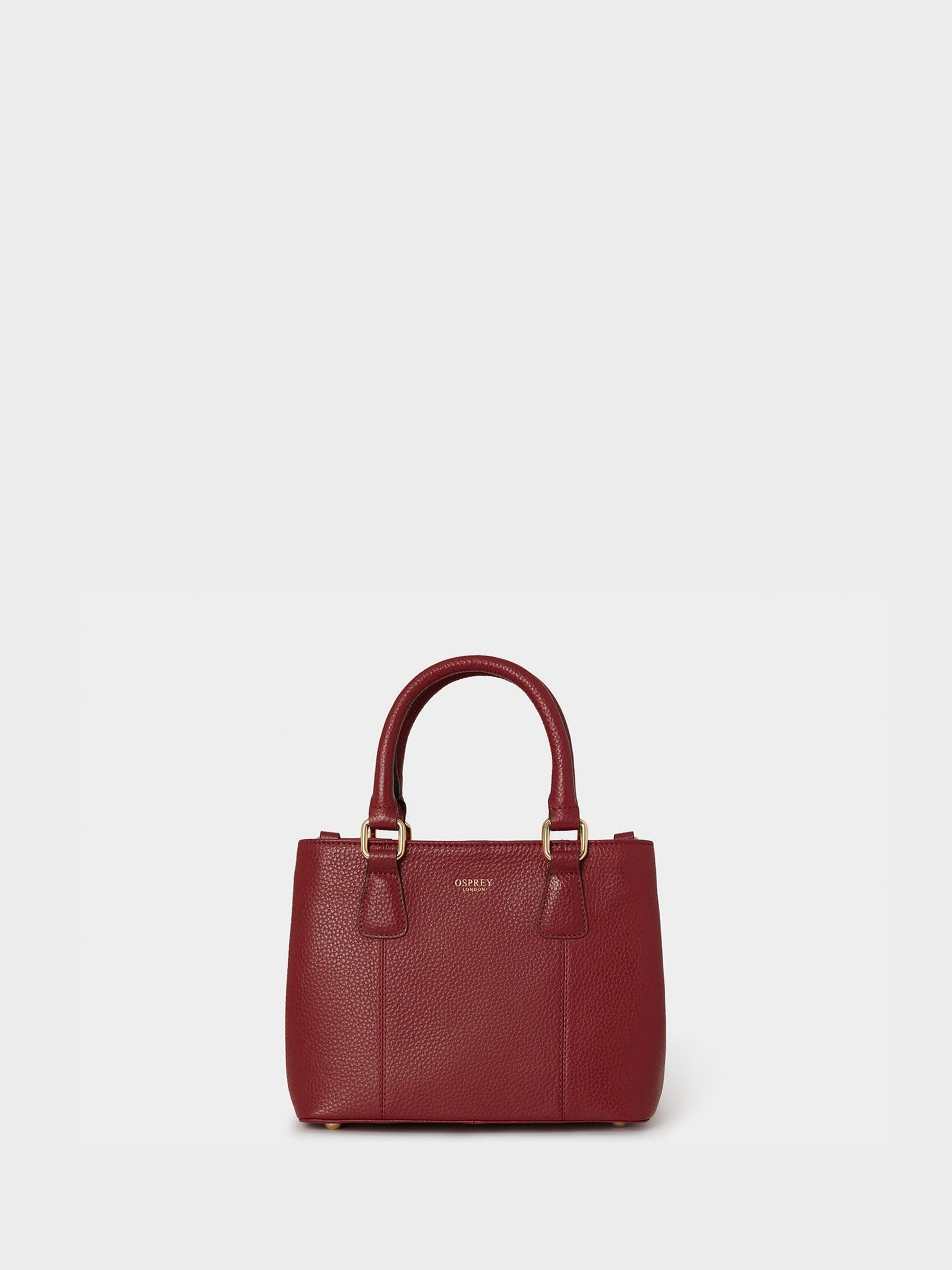 Buy Osprey London Red The Mini Adaline Leather Grab Bag from the Next ...