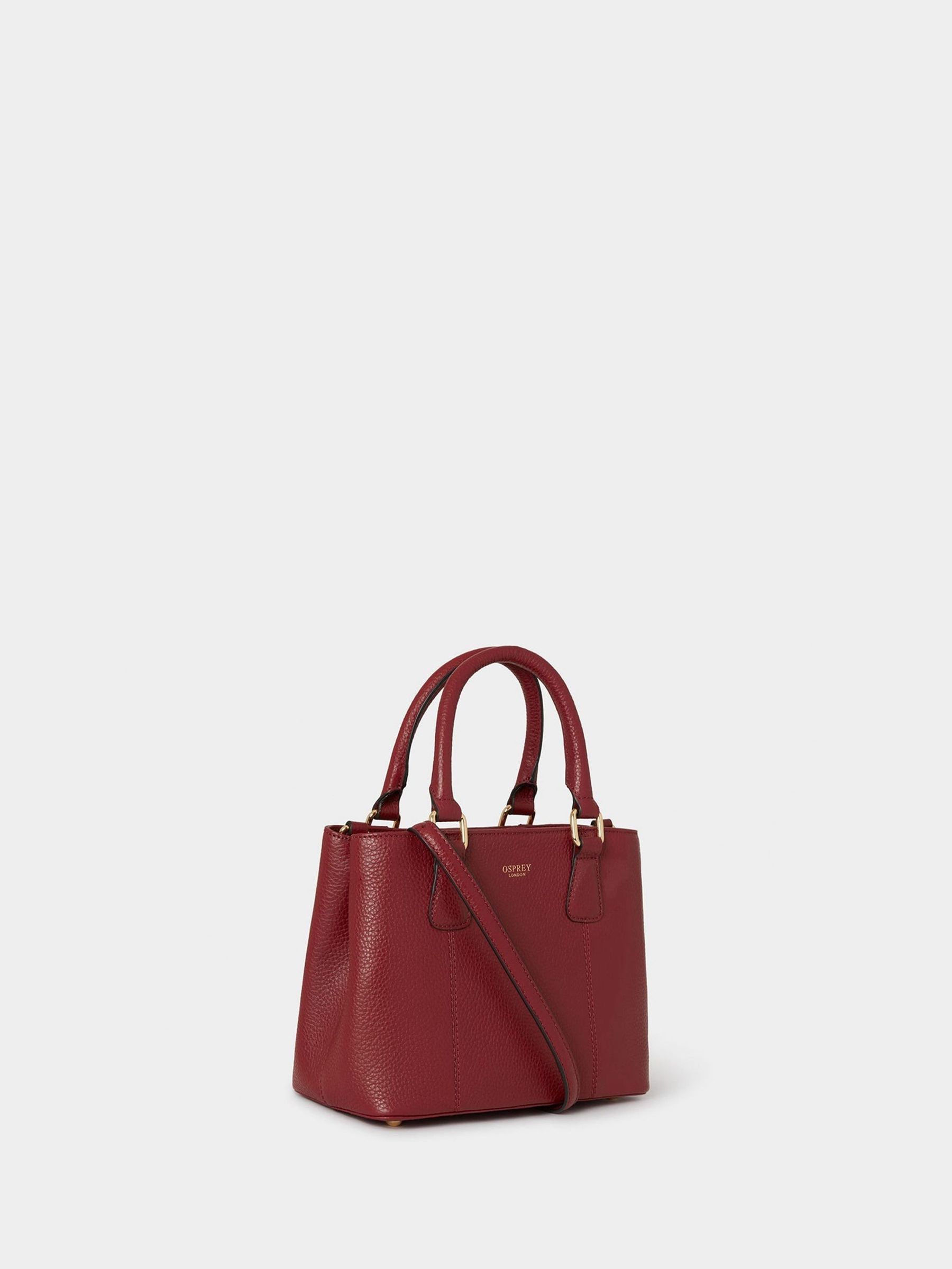 Buy Osprey London Red The Mini Adaline Leather Grab Bag from the Next ...