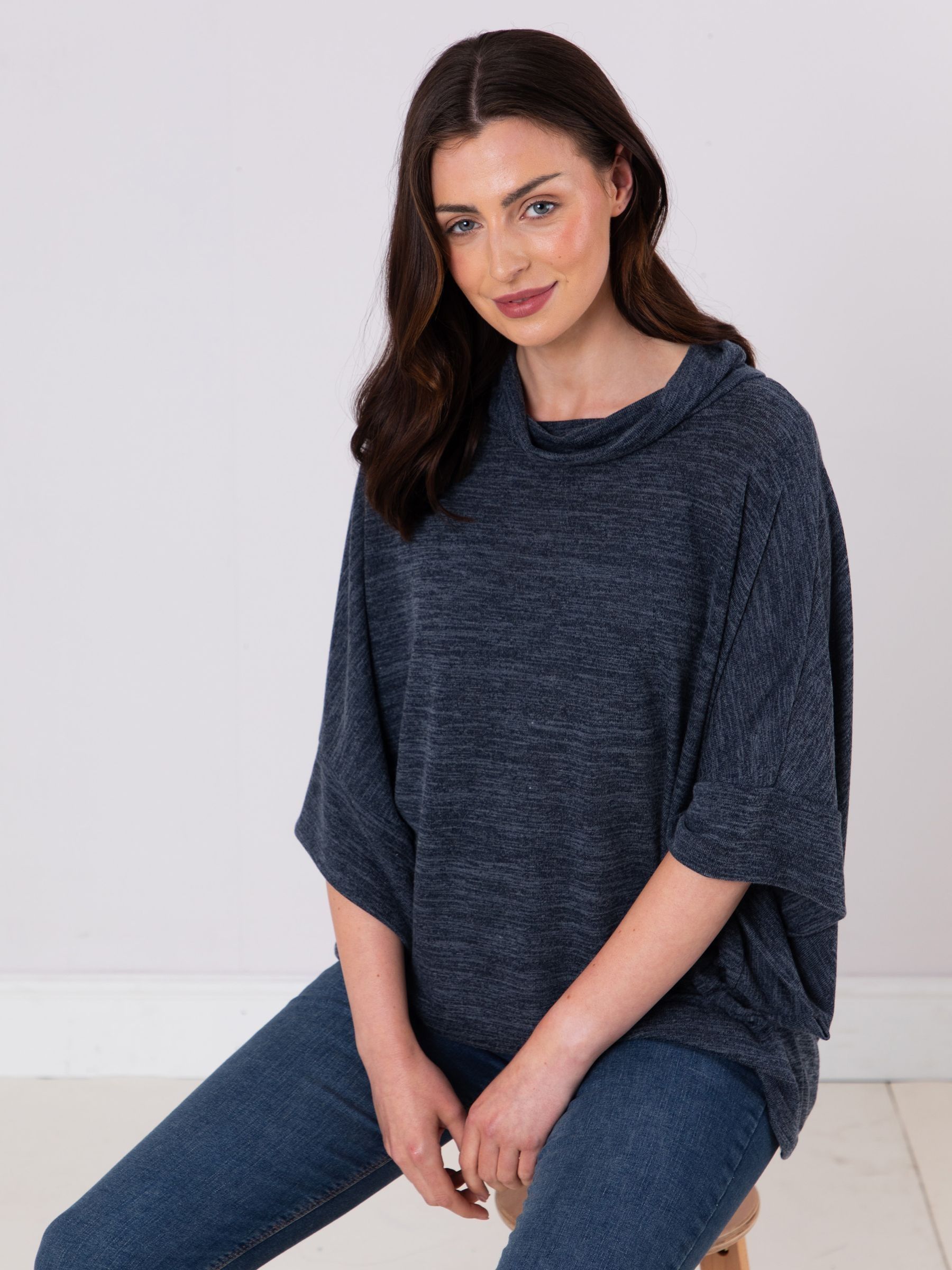 Buy Lakeland Clothing Blue Lana Cowl Neck Poncho Top from the Next UK ...