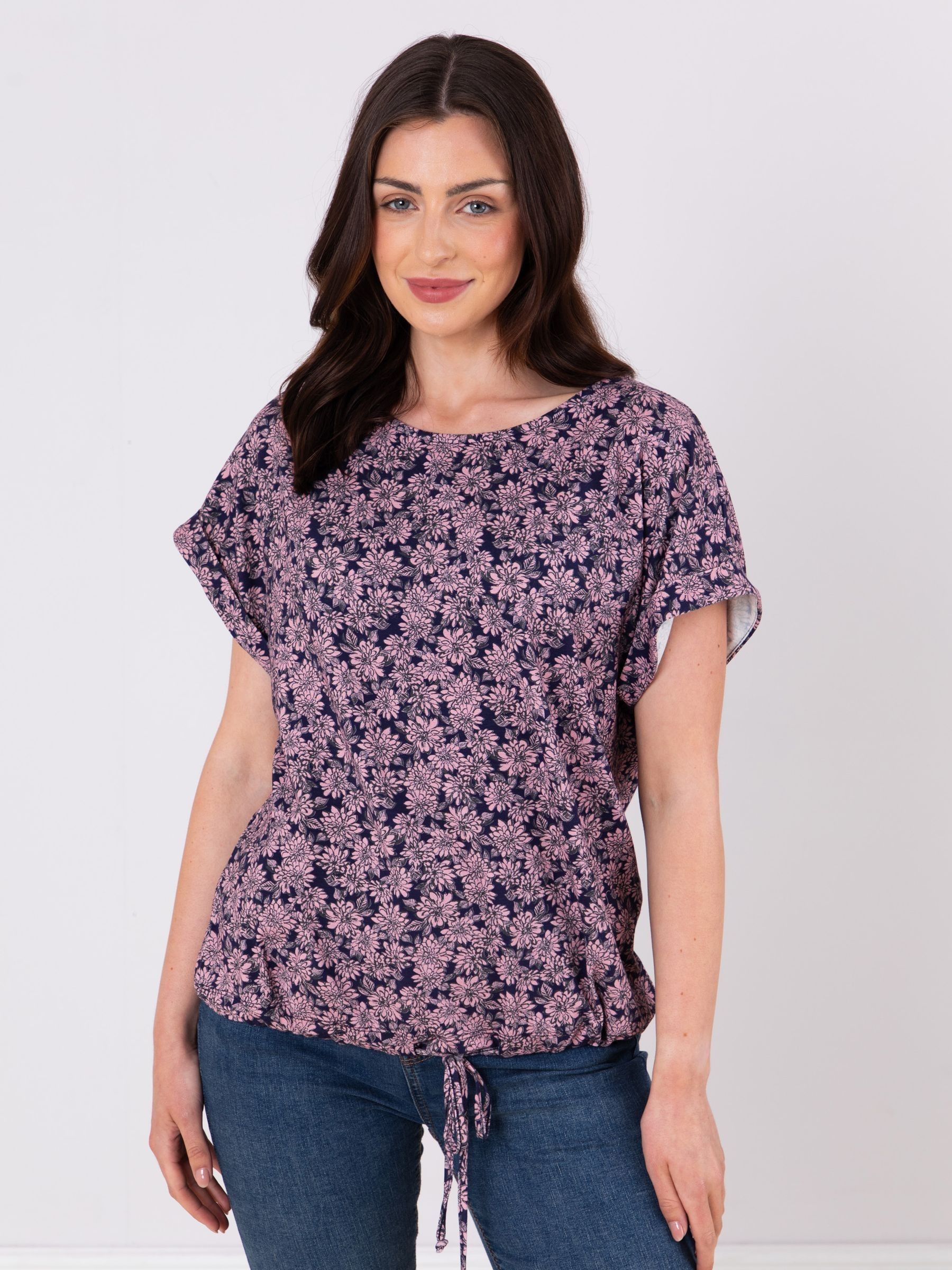 Buy Lakeland Clothing Purple Jessica Floral Short Sleeve Top from the ...