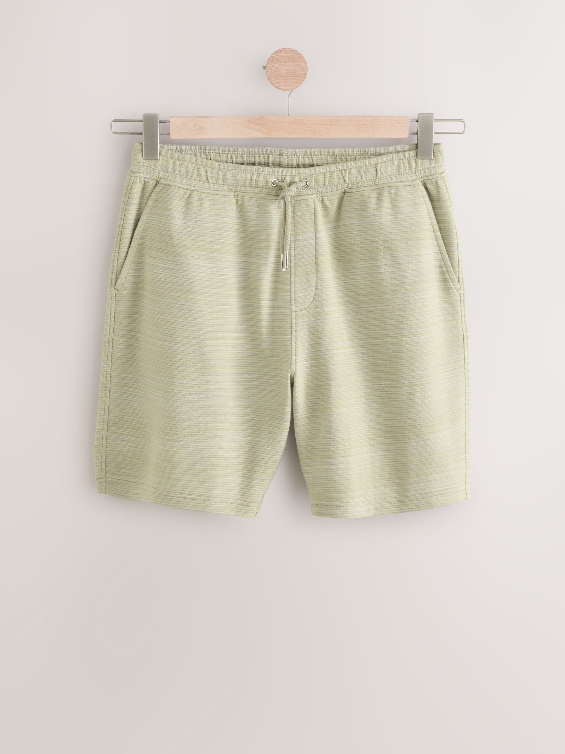 Buy Green Textured Jersey Shorts from the Next UK online shop