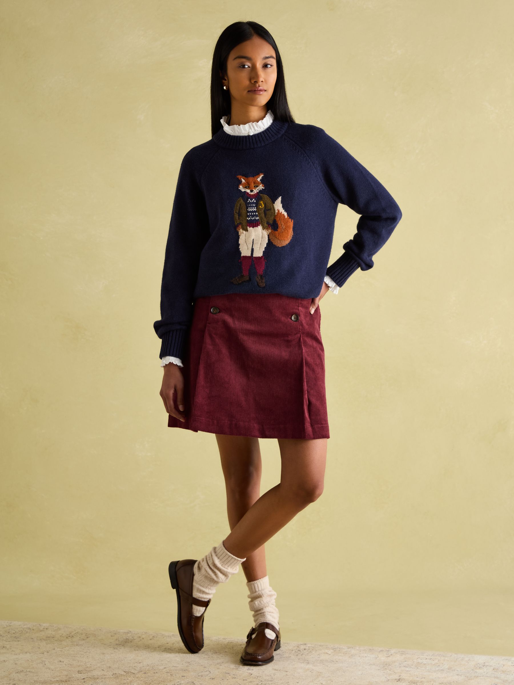 Buy Joules Jonty Navy Intarsia Fox Knit Jumper from the Next UK online shop
