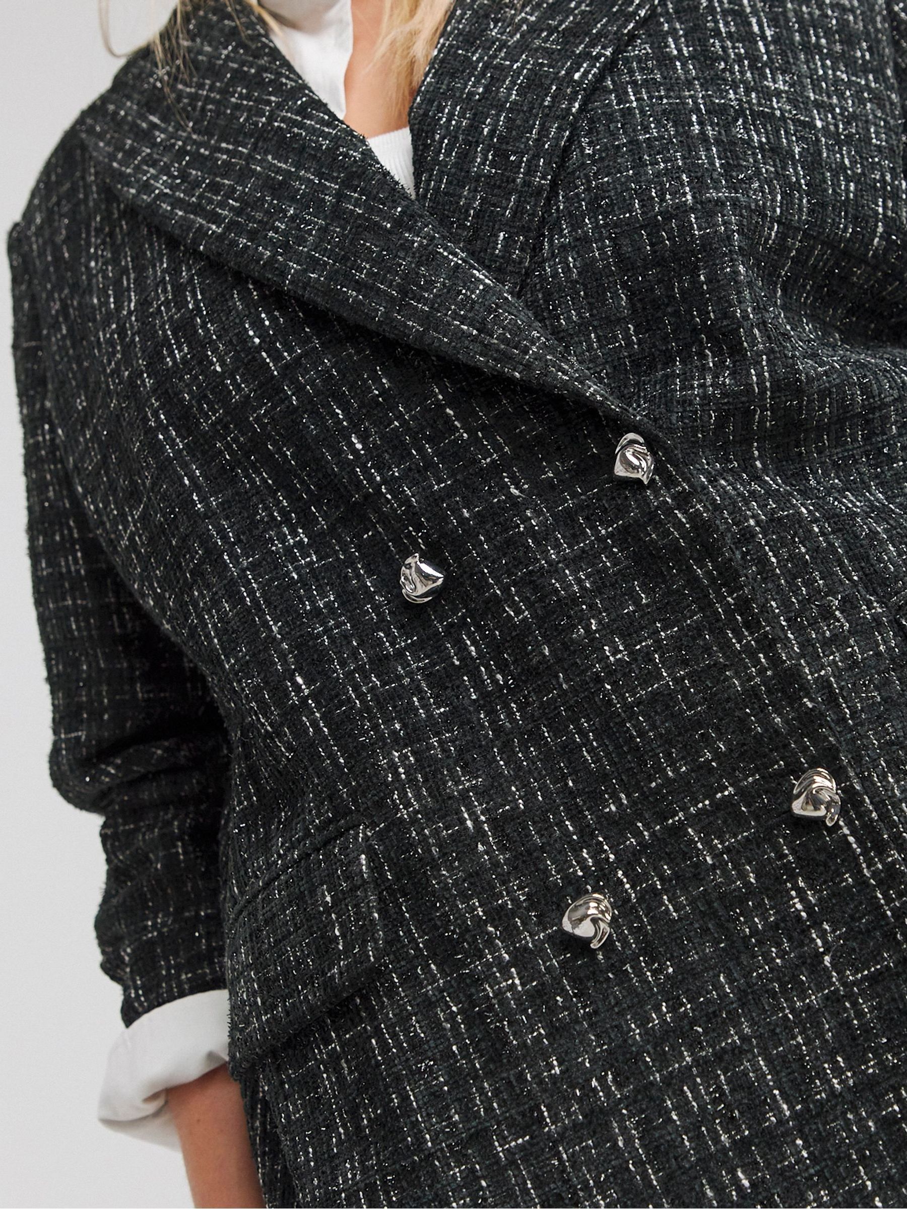 Buy Simply Be Black Single Breasted Boucle Blazer from the Next UK ...
