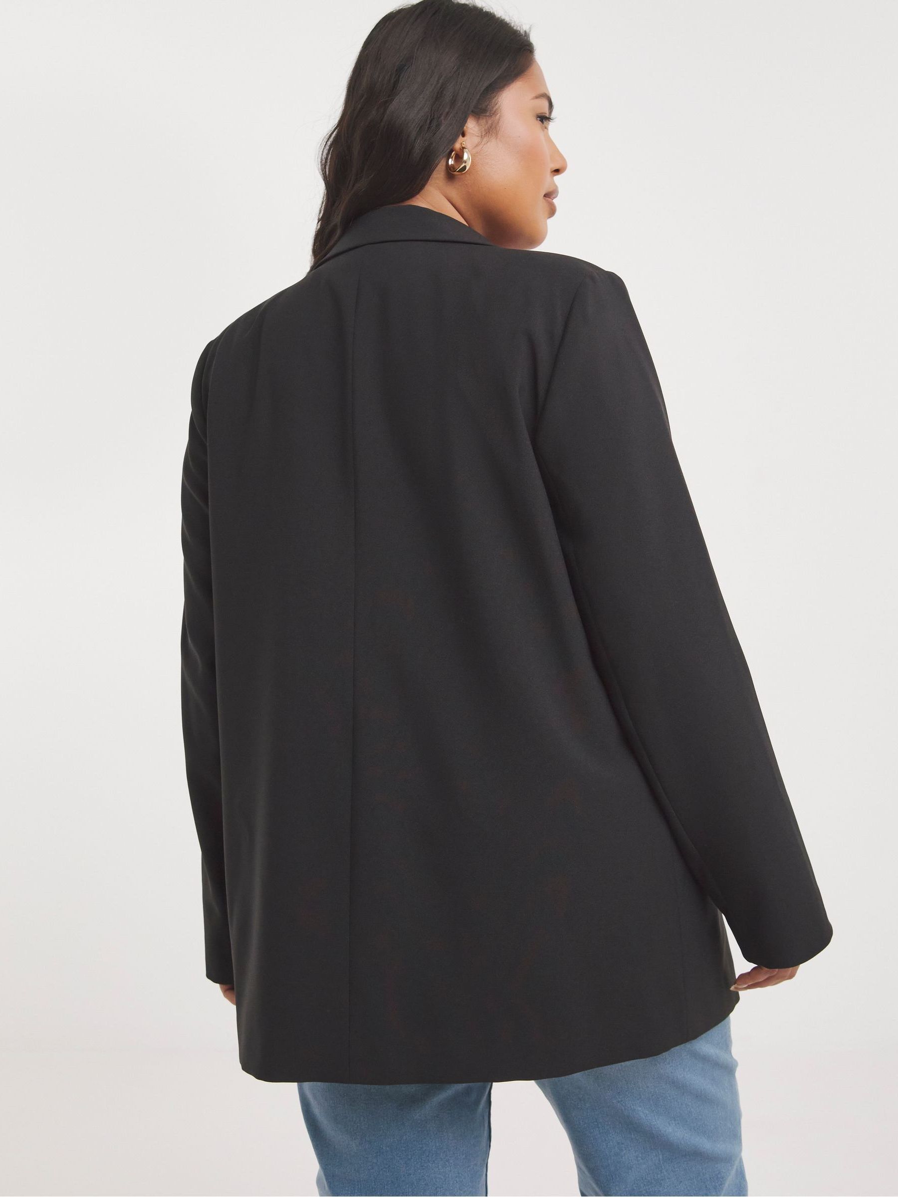 Buy Simply Be Black Single Breasted Relaxed Blazer from the Next UK ...
