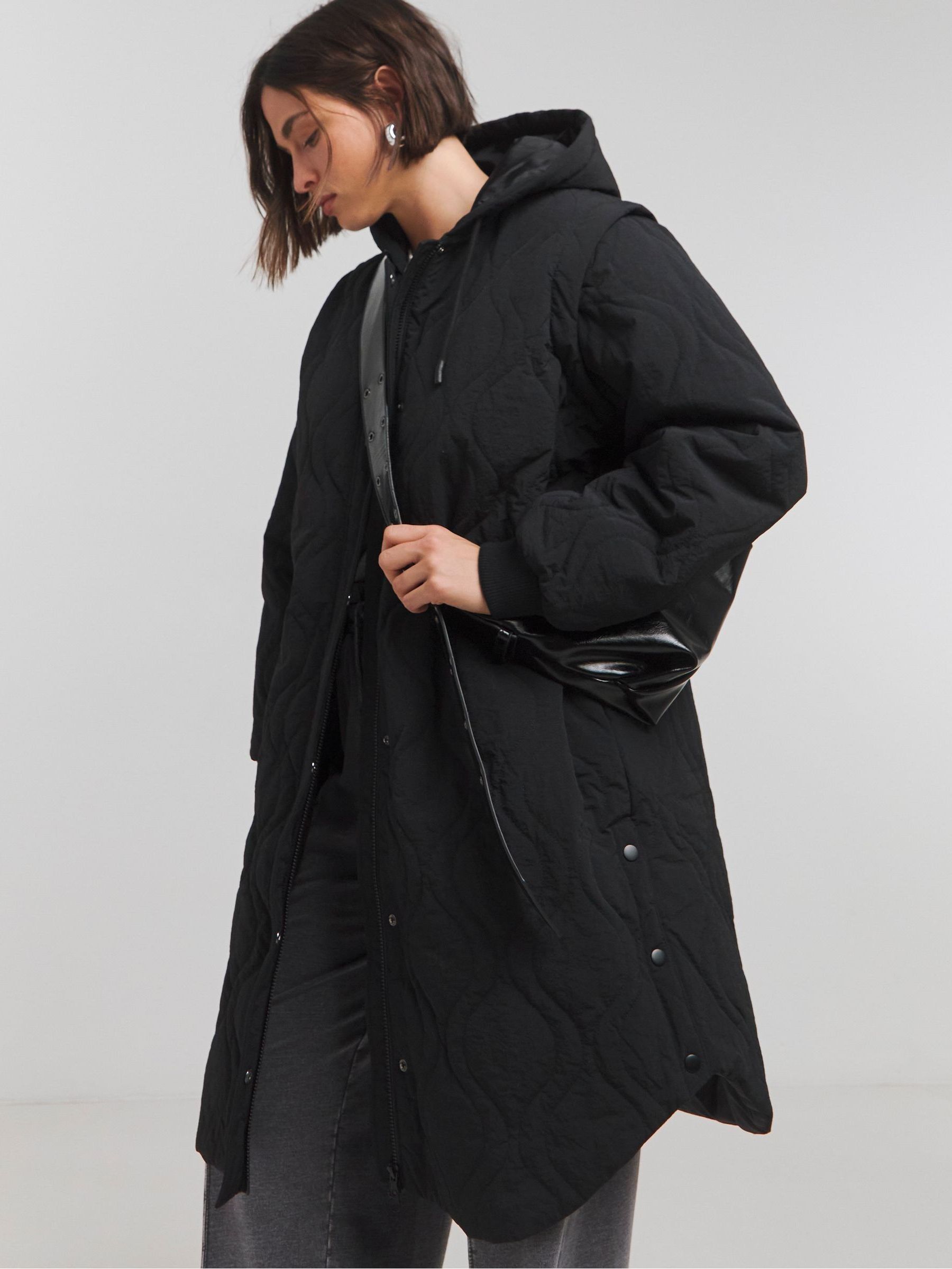 Buy Simply Be Black Double Onion Quilt Jacket from the Next UK online shop
