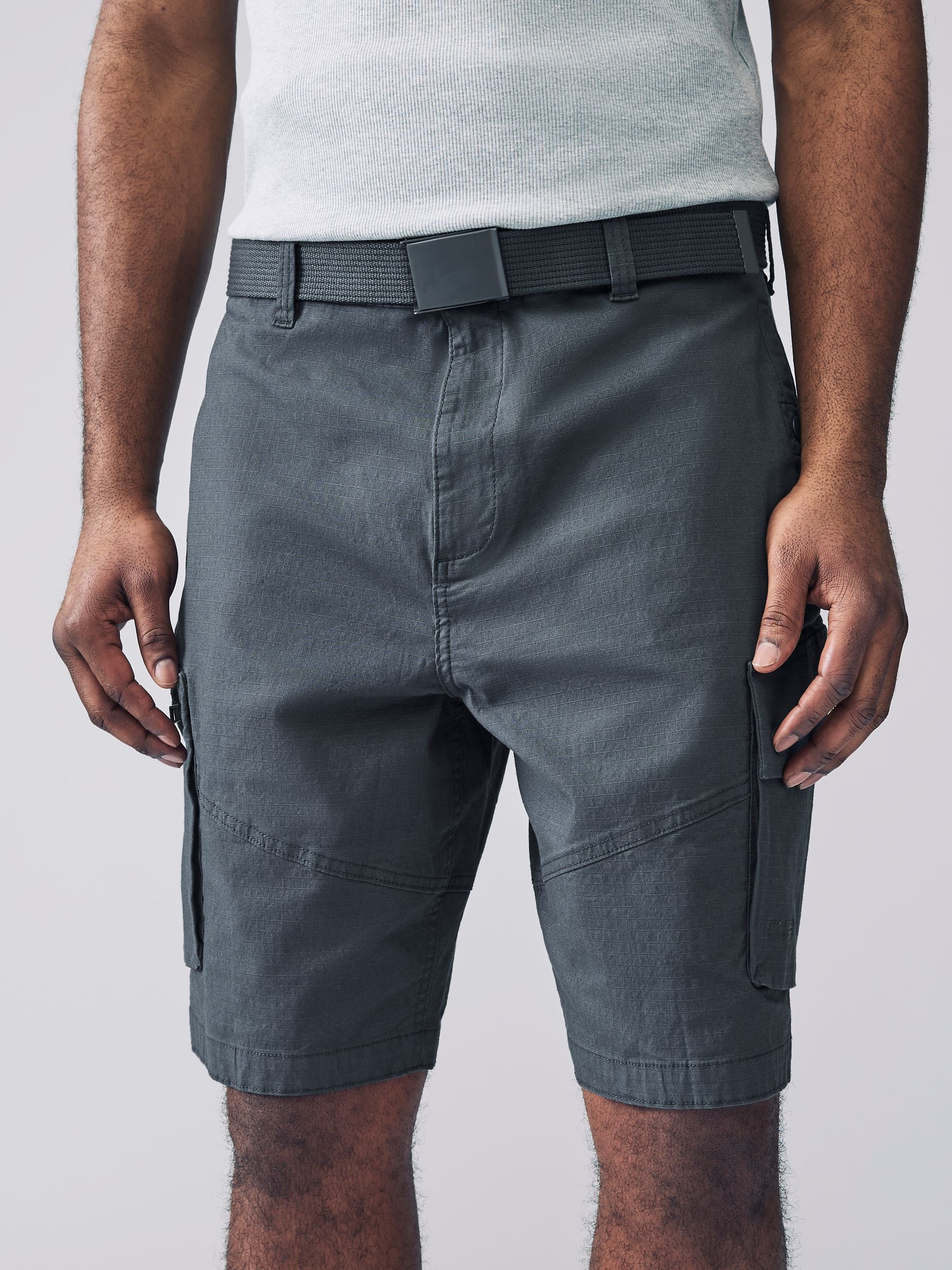 Buy Blue Belted Ripstop Cargo Shorts from the Next UK online shop