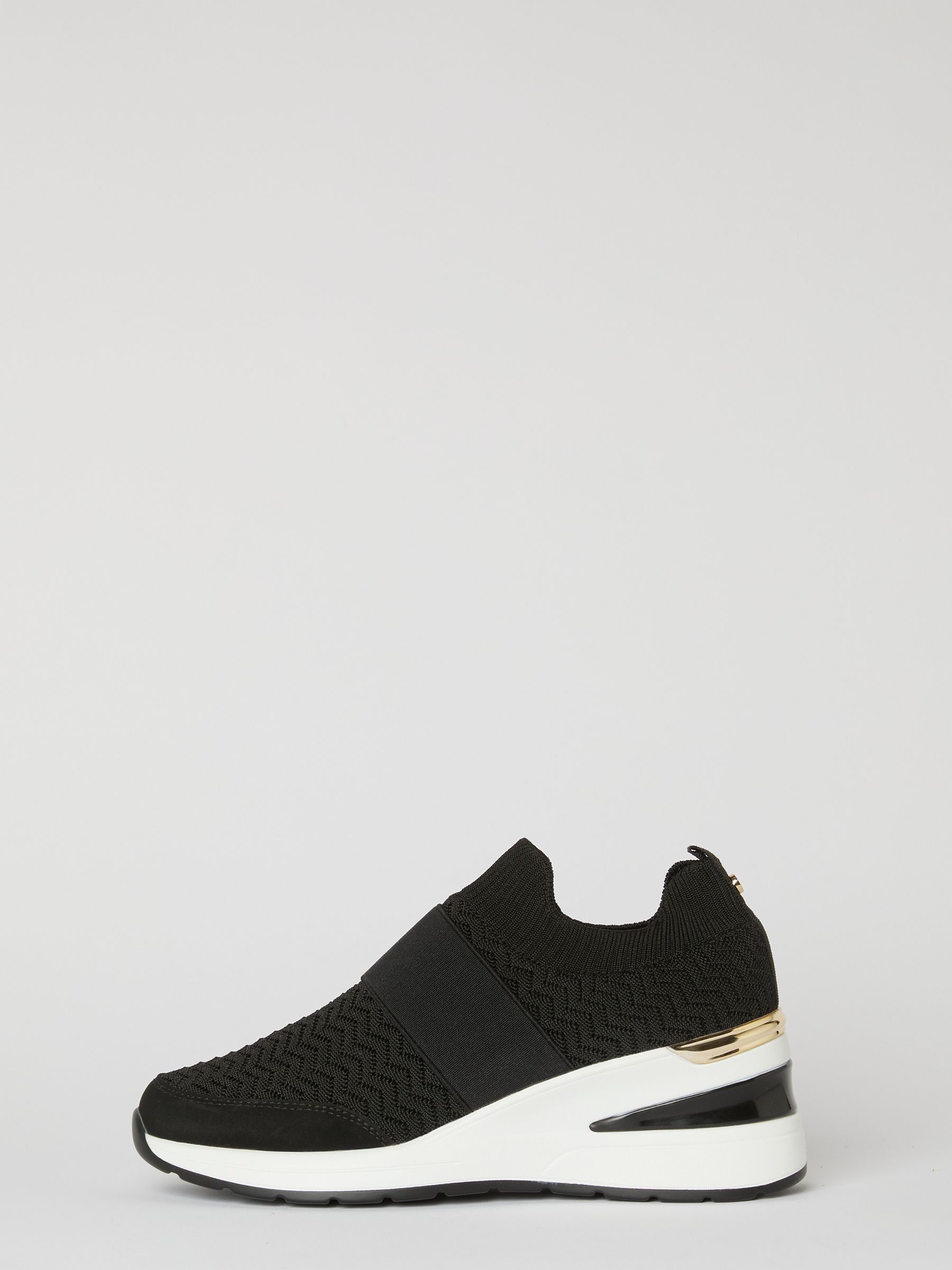Buy Lipsy Black Chunky Wedge Pull On Runner Trainers from the Next UK ...