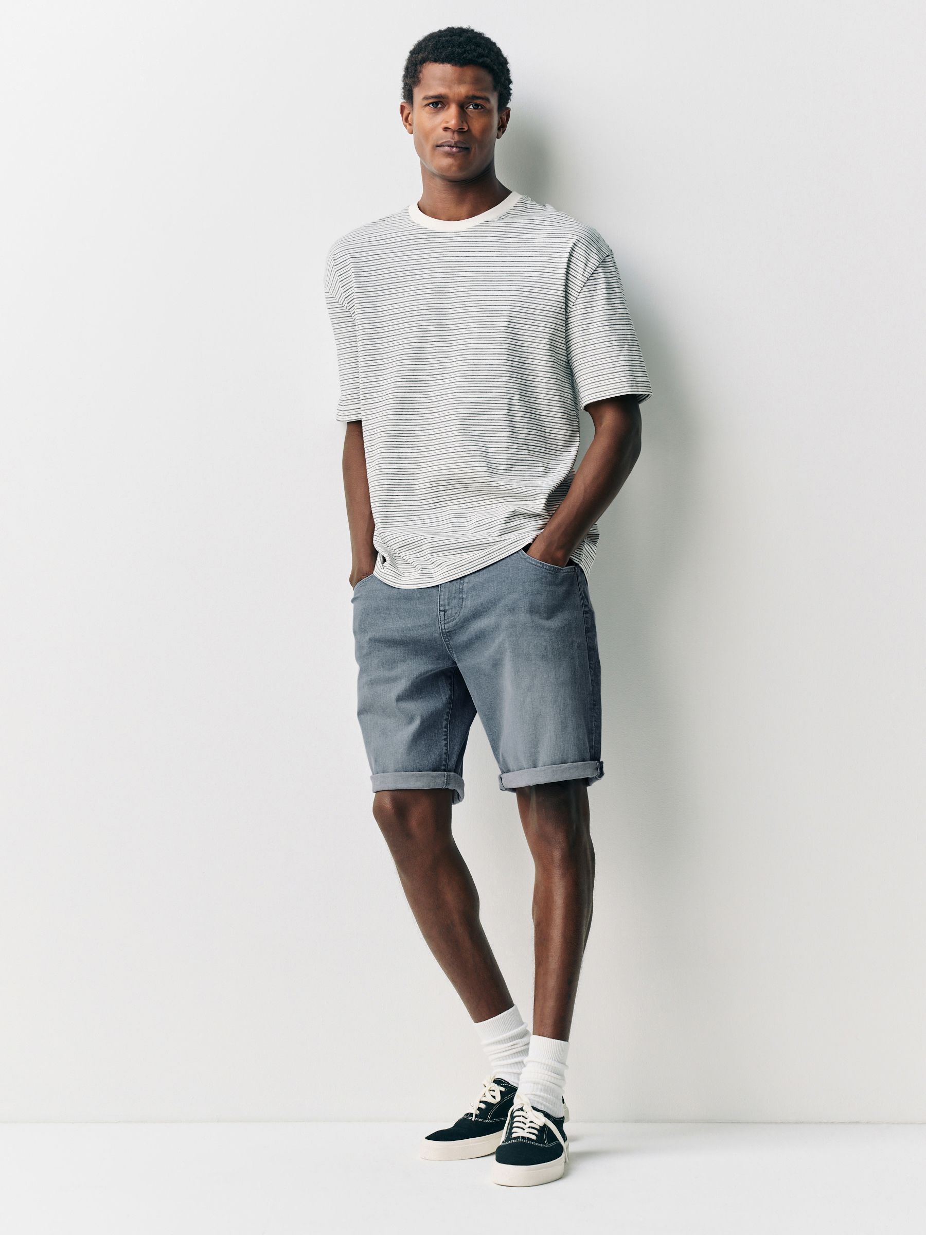 Buy Blue Slim Fit Stretch Denim Shorts from the Next UK online shop